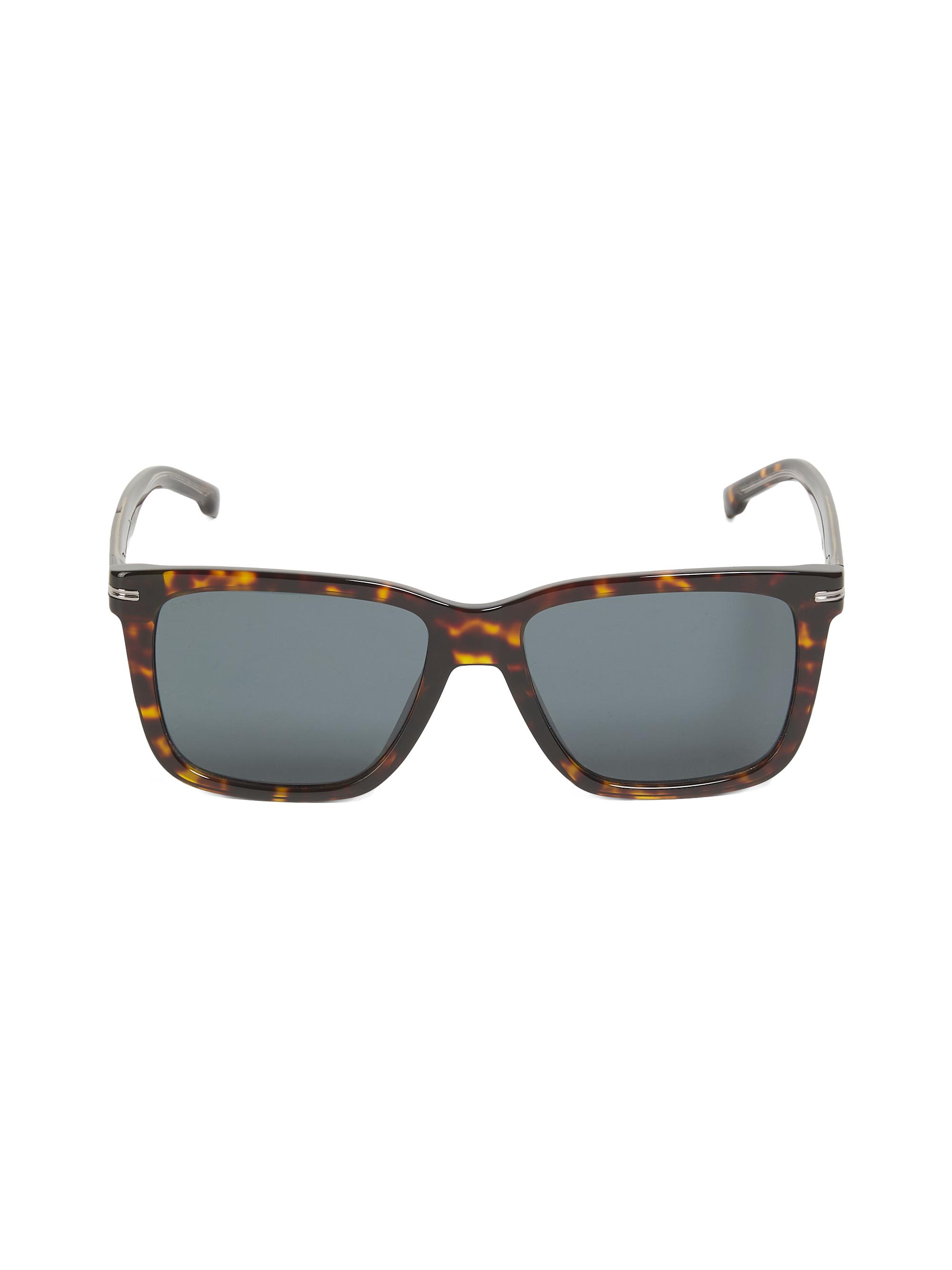 Click here for Boss Womens 55MM Square Sunglasses - Havana Grey prices
