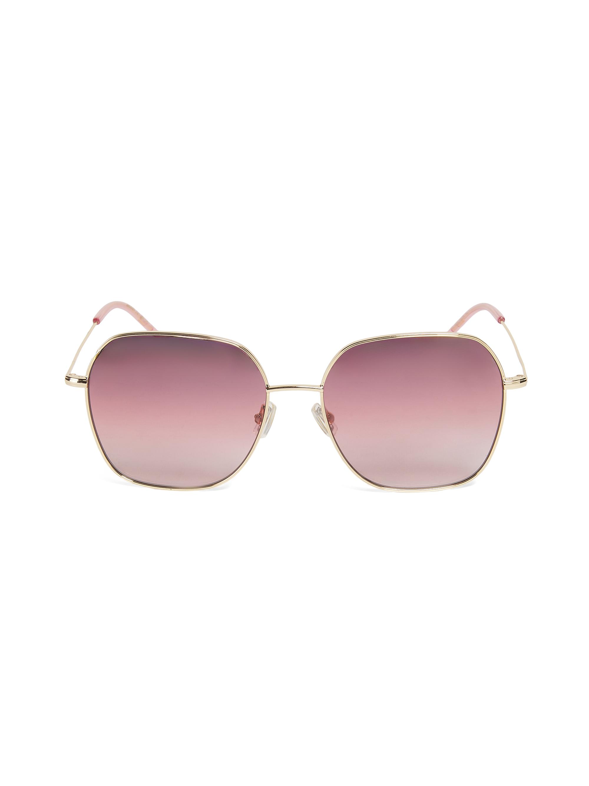 Click here for Boss Womens 58MM Geometric Sunglasses - Gold Pink prices