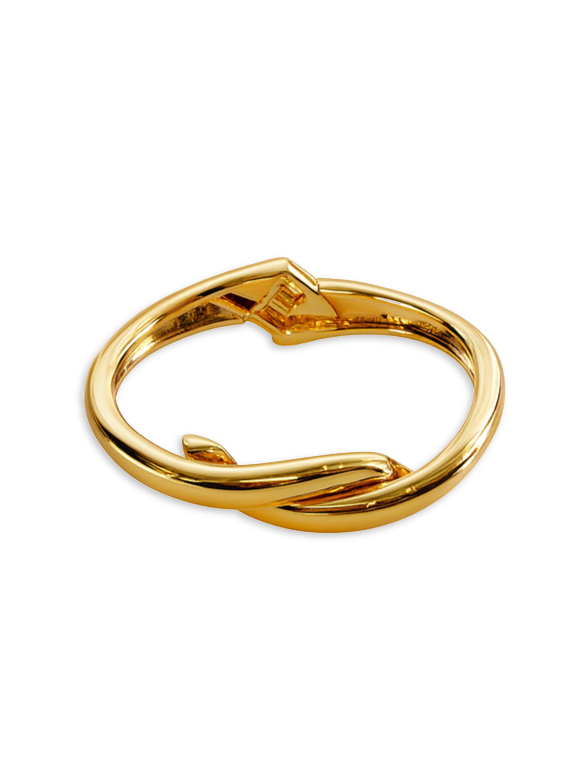 Click here for Fifth & Dune Womens Goldtone Twisted Bracelet - Ye... prices