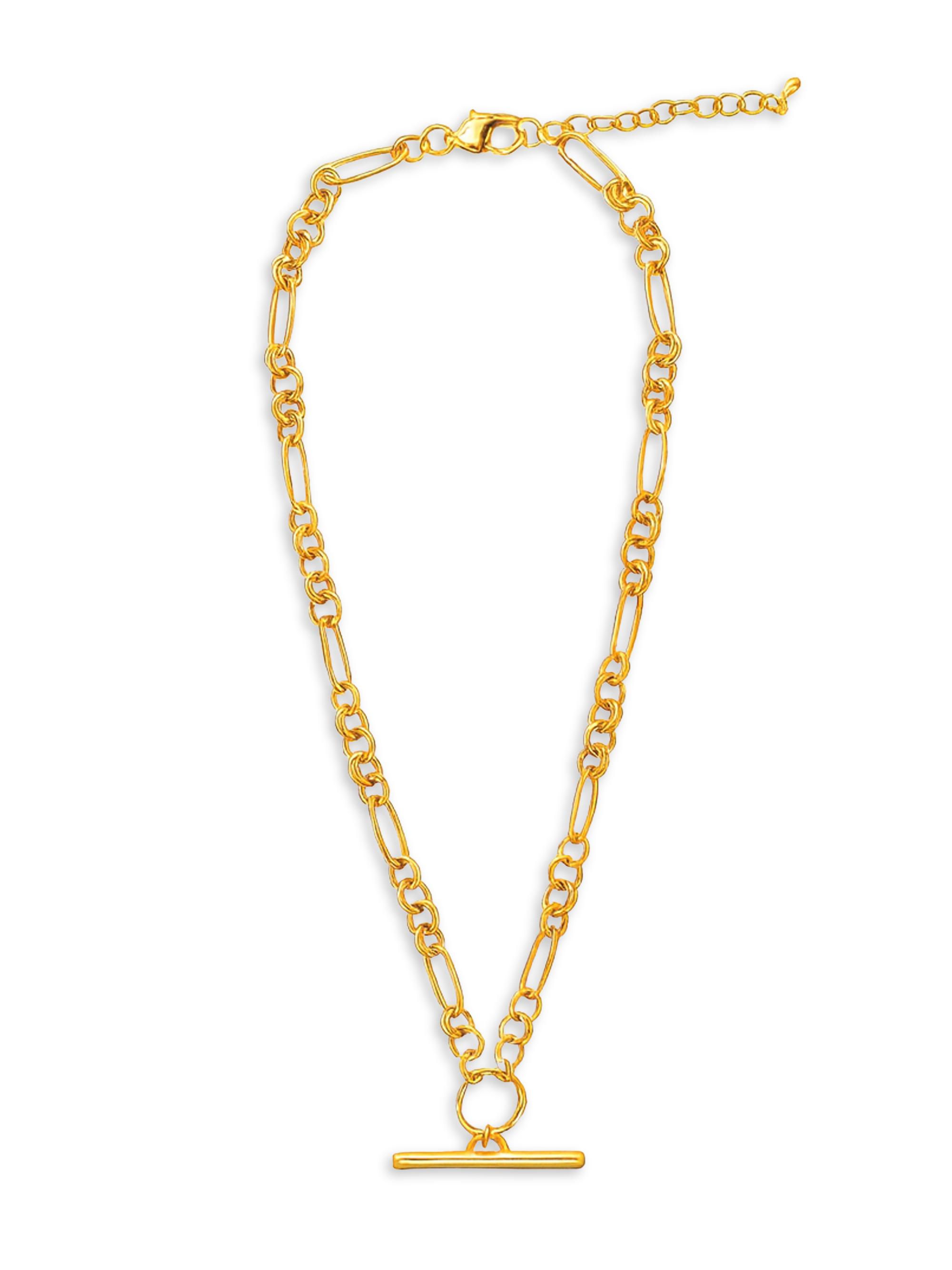 Click here for Fifth & Dune Womens Goldtone T-Bar Chain Necklace... prices
