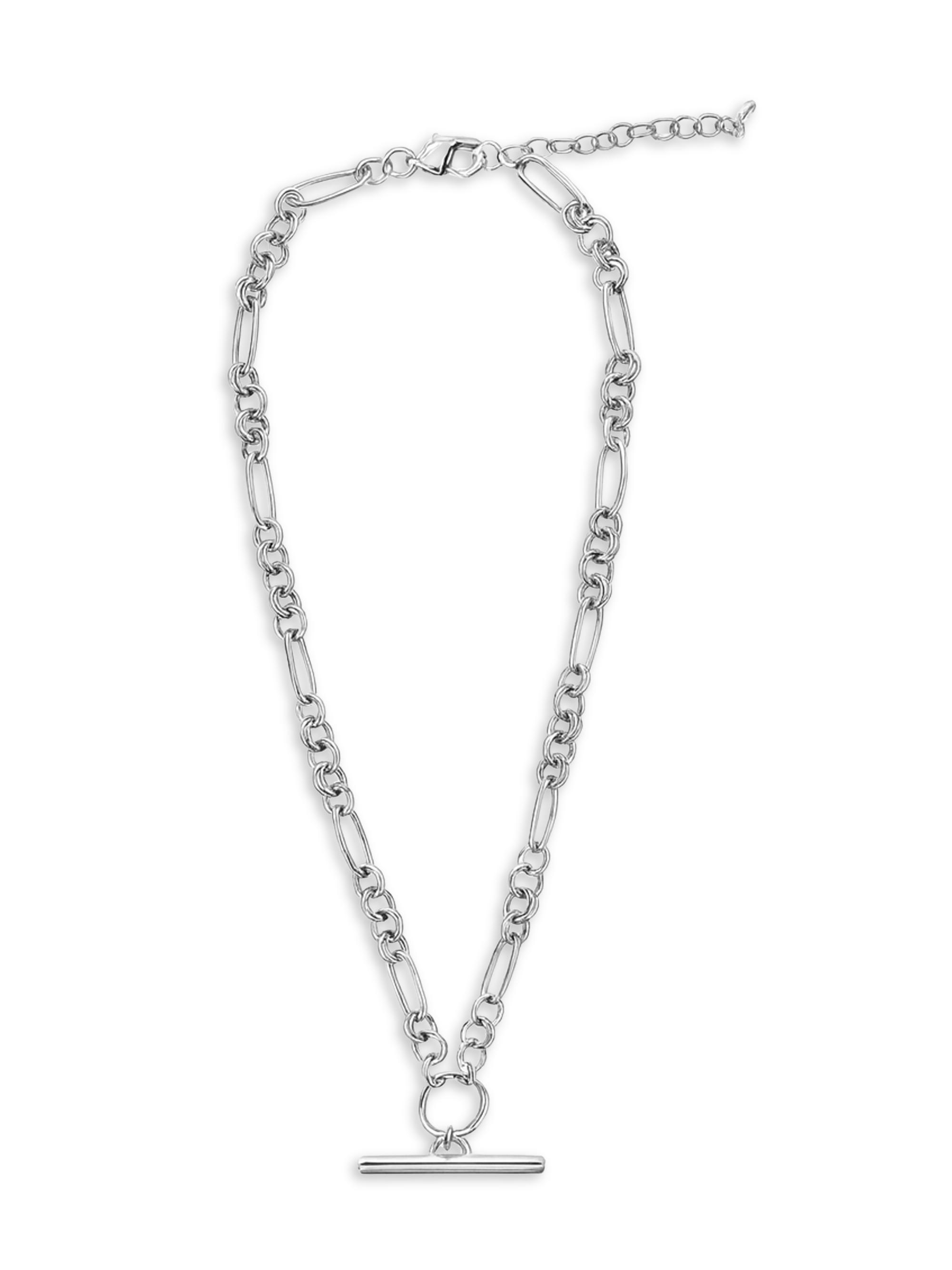 Click here for Fifth & Dune Womens Rhodium-Plated Steel T-Bar Cha... prices