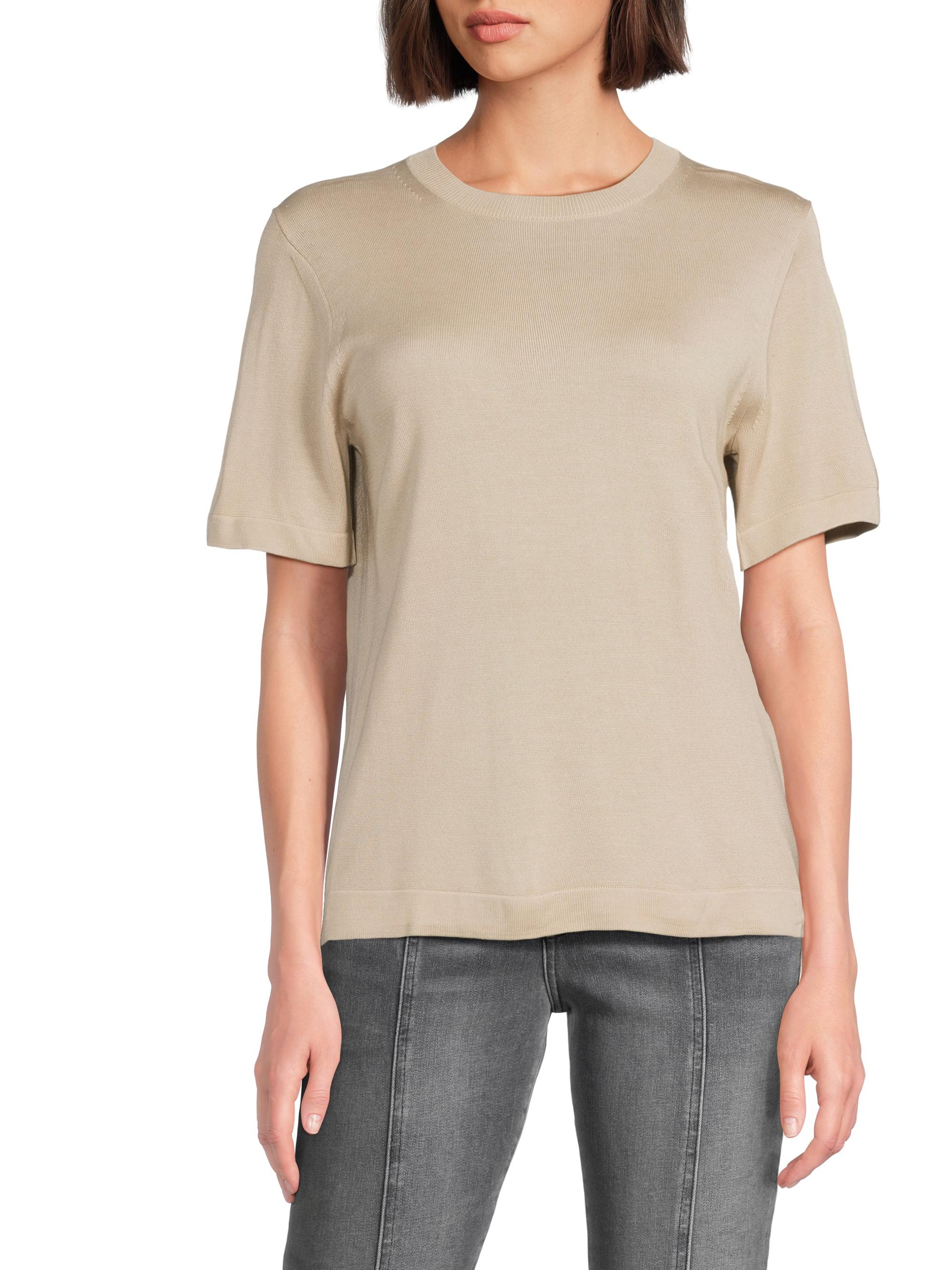 Click here for Simkhai Womens Bonny Knitted Silk-Cashmere T-Shirt... prices