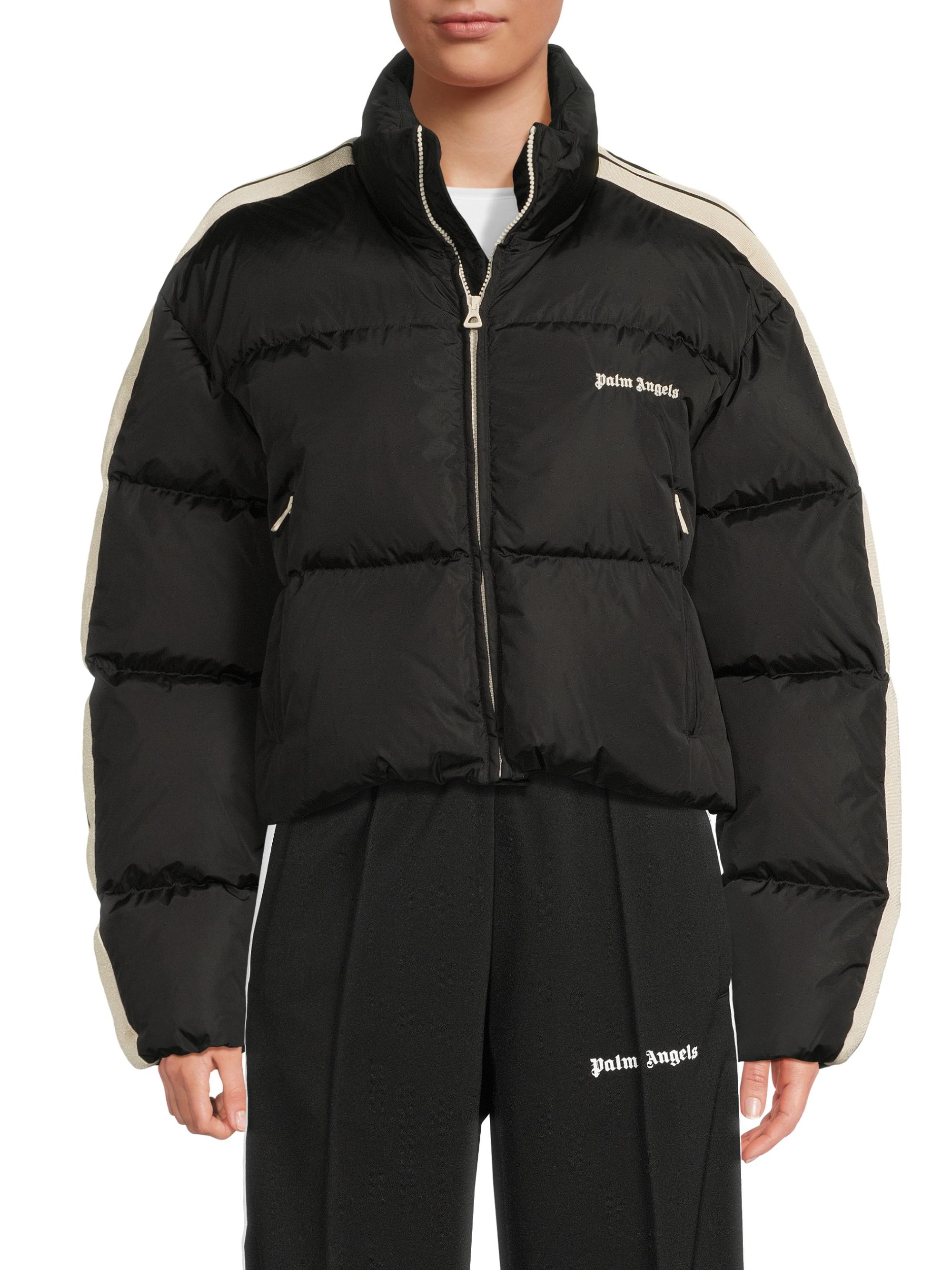 Click here for Palm Angels Womens Cropped Zip-Front Puffer Jacket... prices