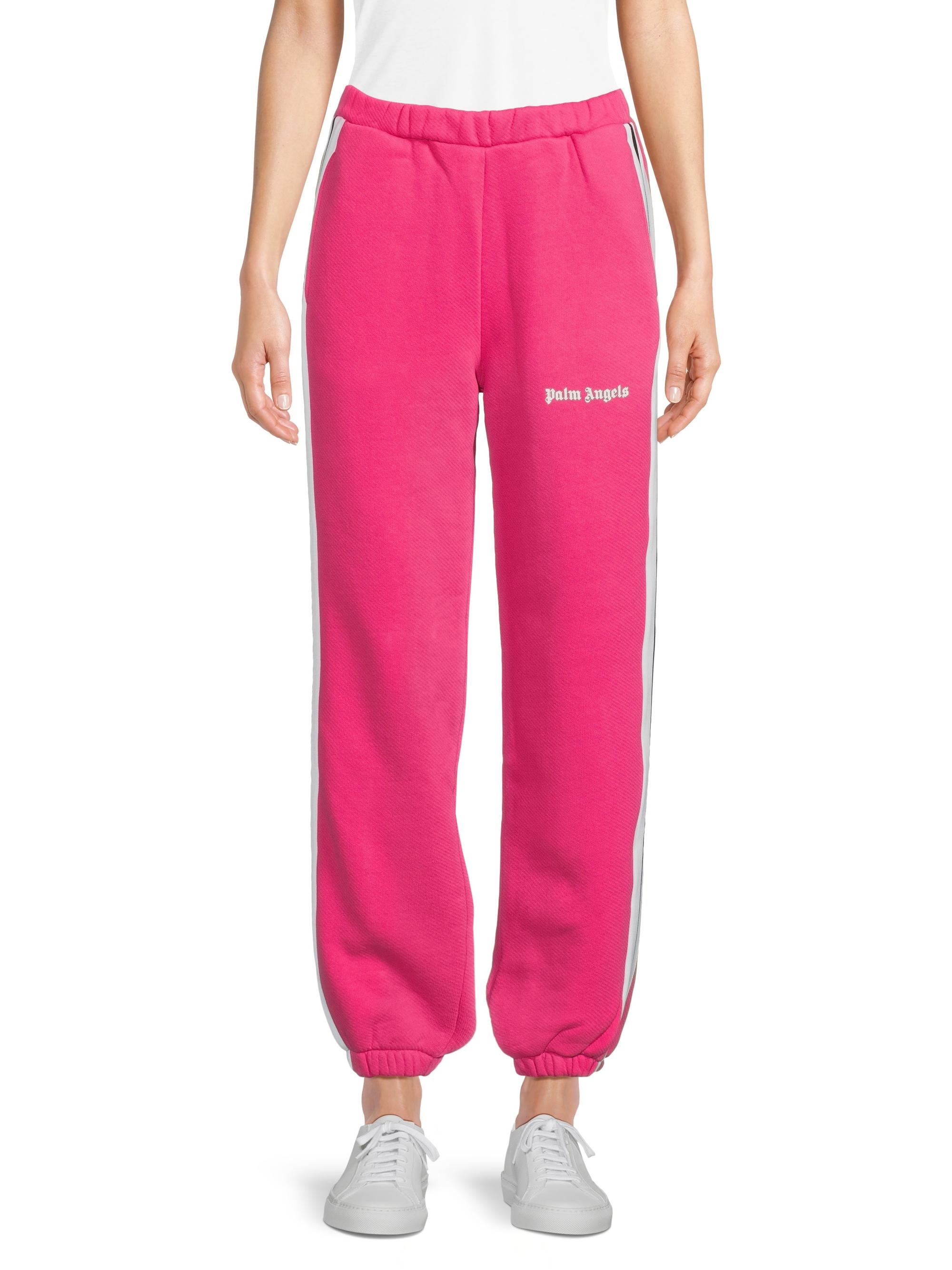 Click here for Palm Angels Womens Side-Stripe Cotton Joggers - Fu... prices