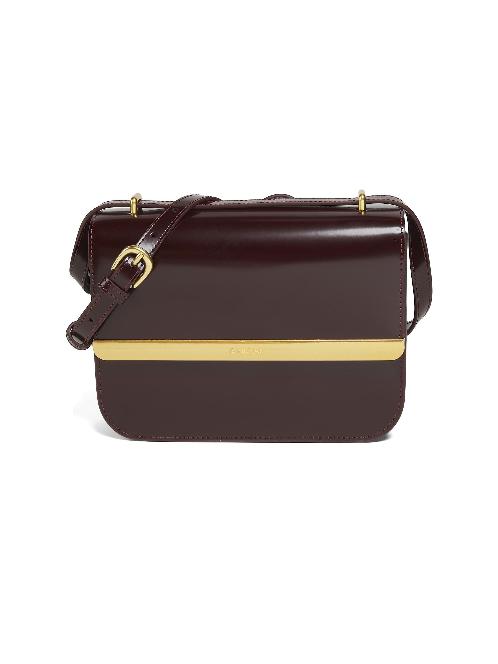 Click here for Simkhai Womens Leather Flap Crossbody Bag - Oxbloo... prices