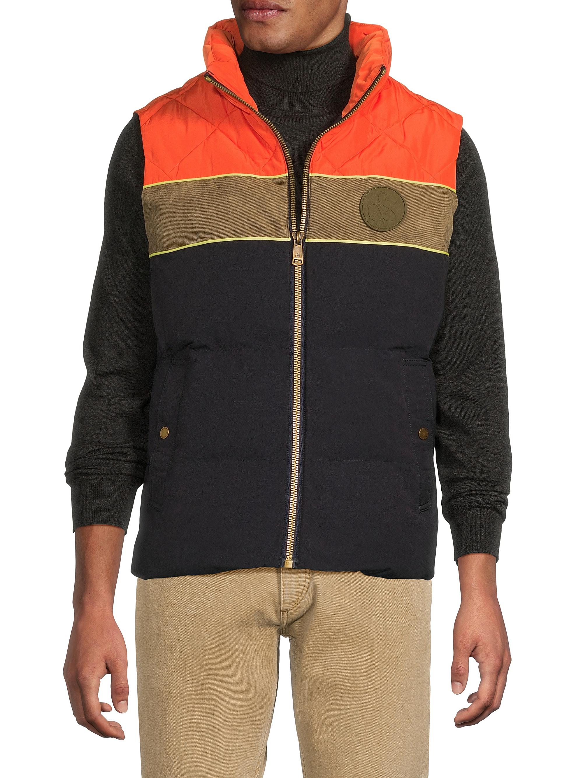 Click here for Scotch & Soda Mens Ovela Colorblock Quilted Vest -... prices