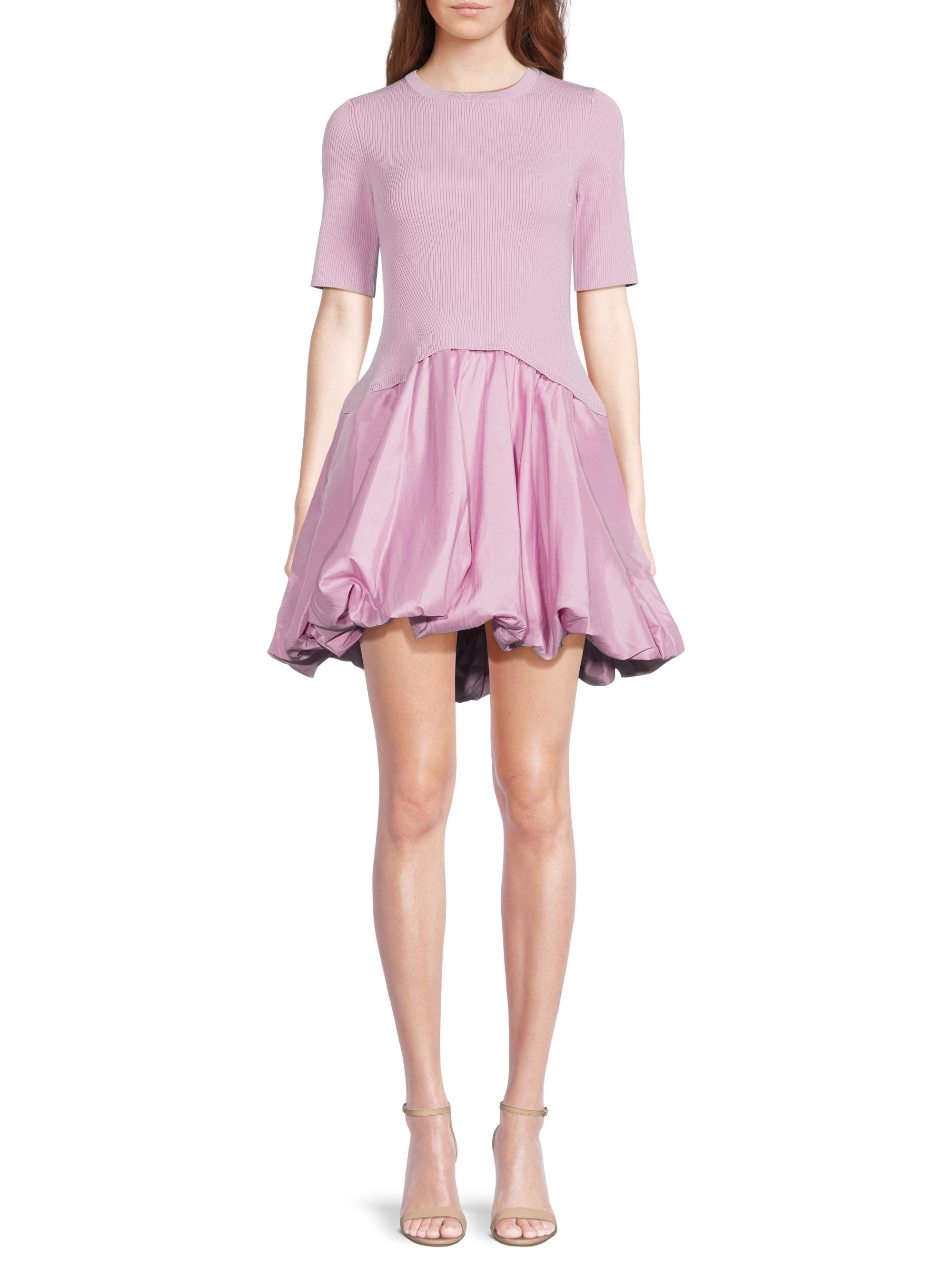 Click here for Simkhai Womens Kenny Bubble-Hem Minidress - Orchid... prices