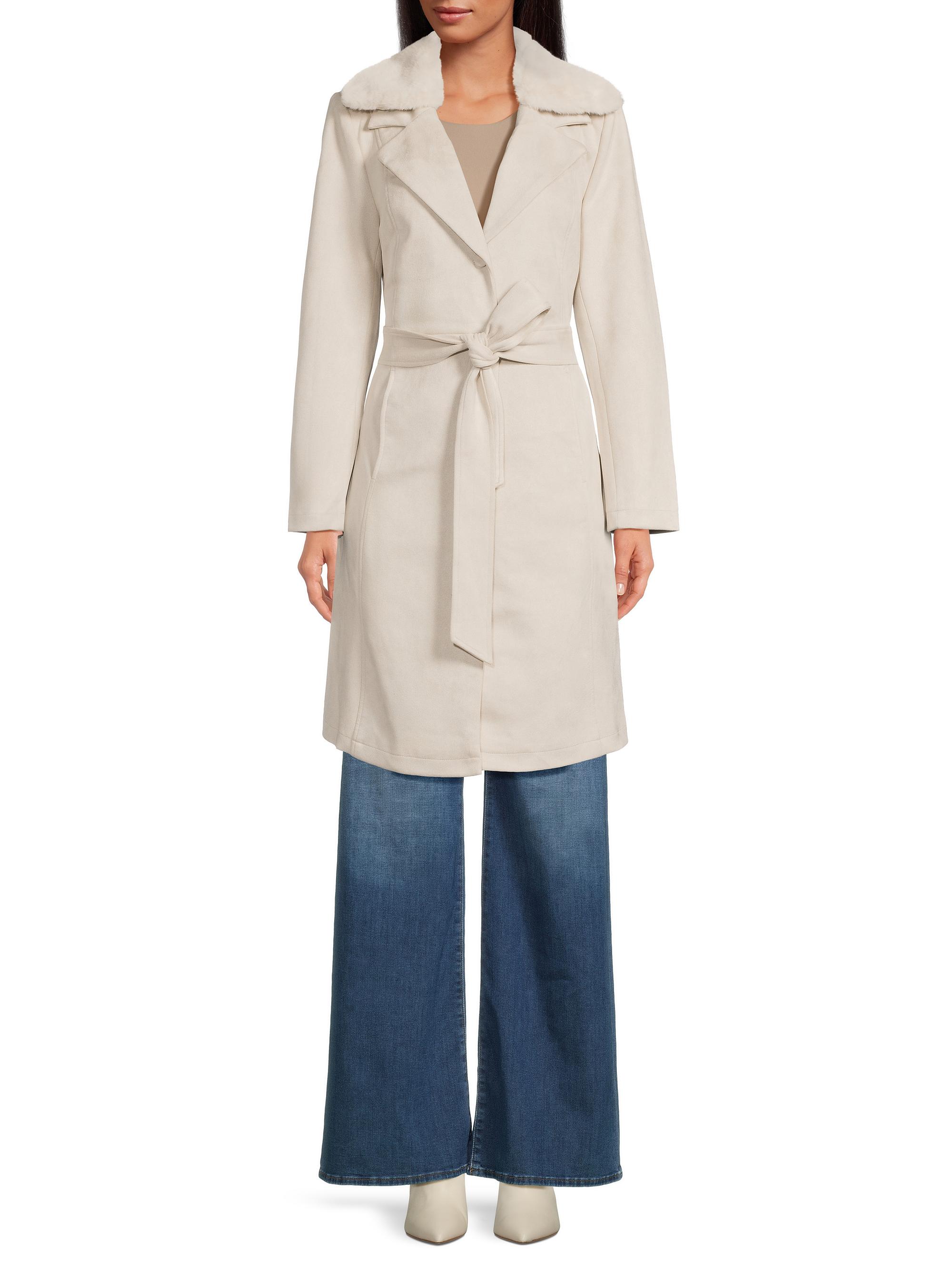 Click here for Ellen Tracy Womens Faux Suede Trench with Detachab... prices