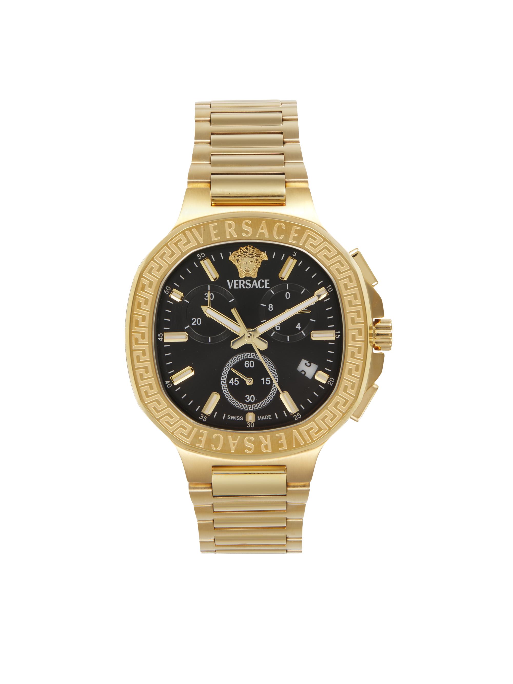 Click here for Versace Womens V-Chrono Square IP Goldtone Stainle... prices