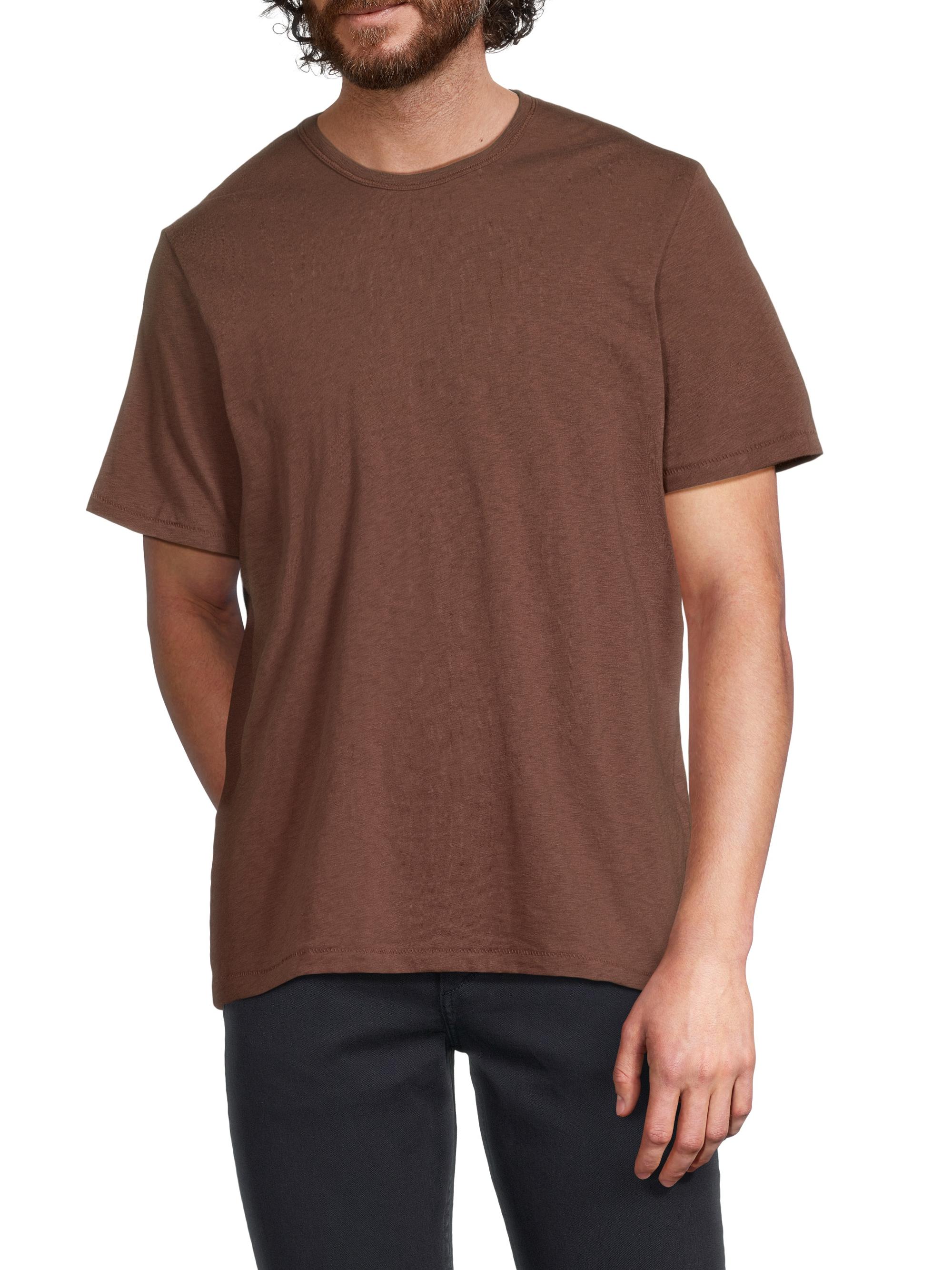 Click here for Rag & Bone Mens Crewneck Cotton T-Shirt - Espresso... prices