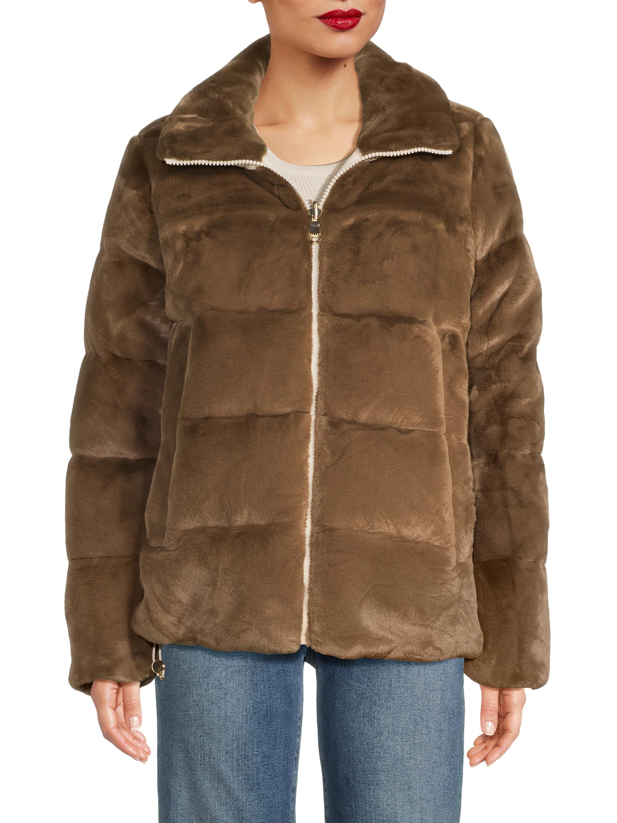 Click here for Pajar Womens Faux-Fur Reversible Puffer Jacket - T... prices