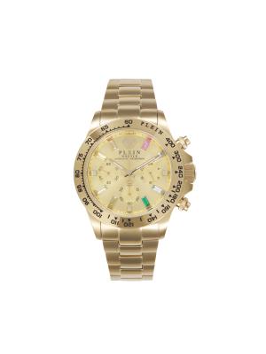 Philipp Plein Nobile IP Goldtone Stainless Steel & Crystal Chronograph ...