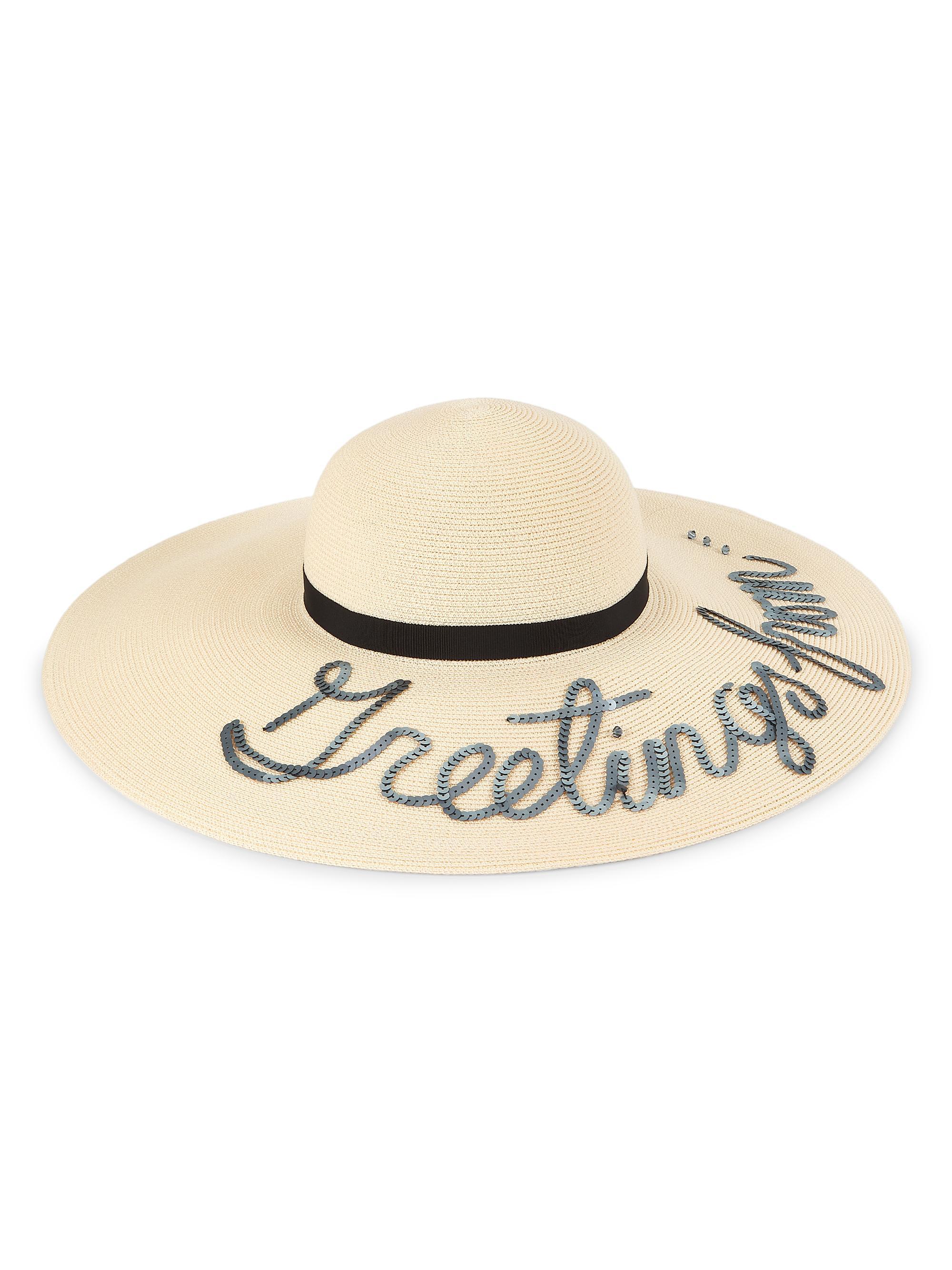 Click here for Eugenia Kim Womens Bunny Sequinned Sun Hat - Ivory prices