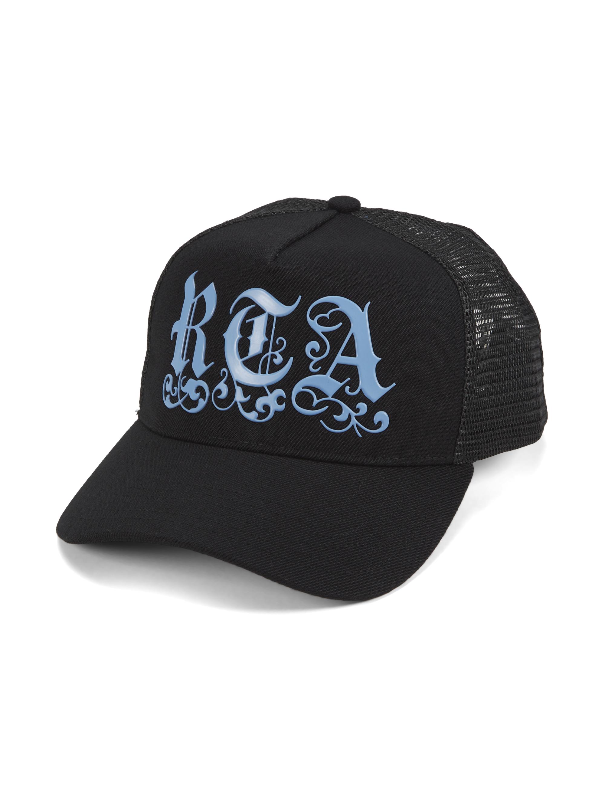 Click here for Rta Mens Gideon Graphic Mesh Trucker Hat - Black prices
