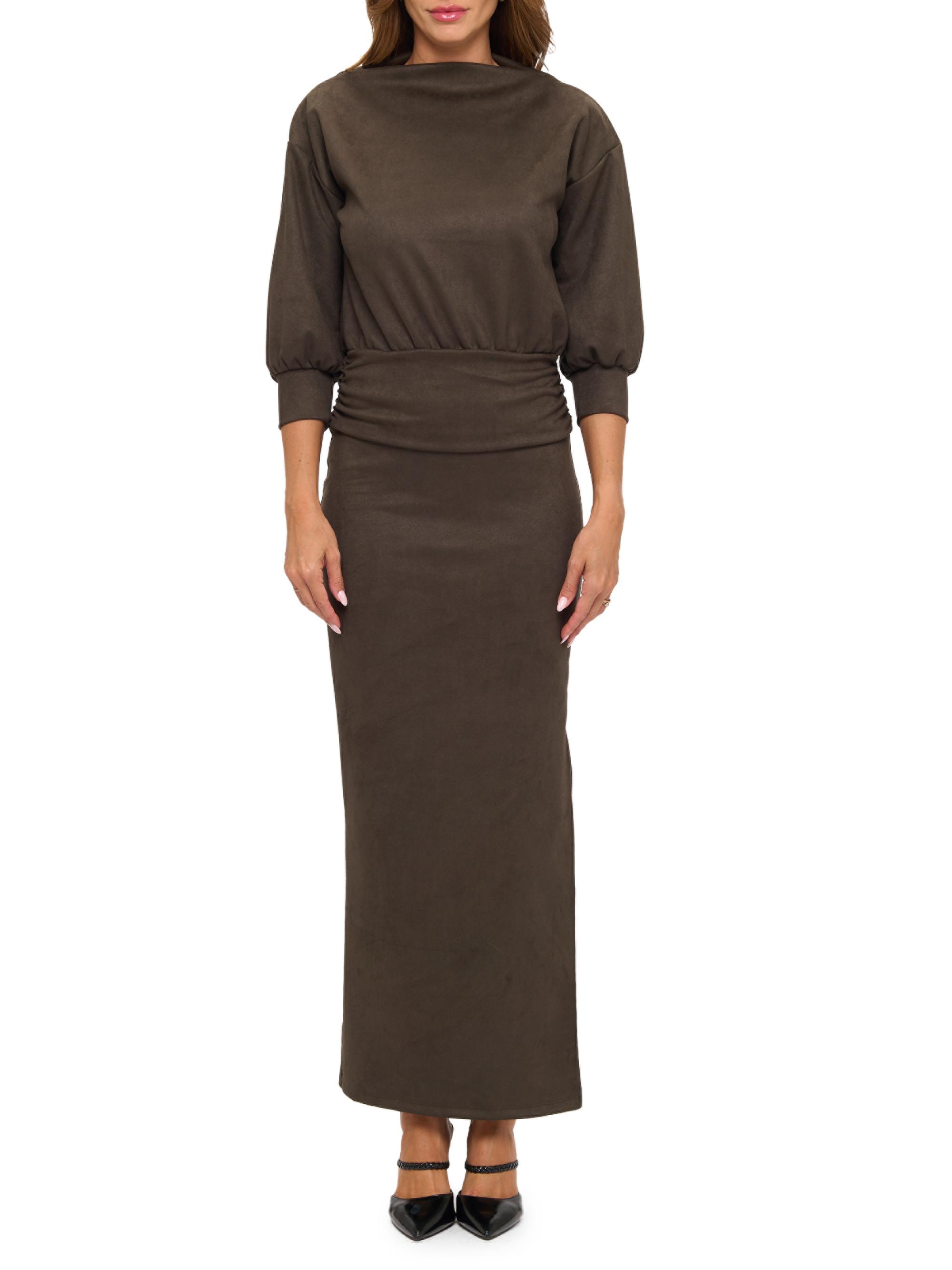 Click here for Renee C. Womens Faux Suede Maxi Dress - Olive - Si... prices