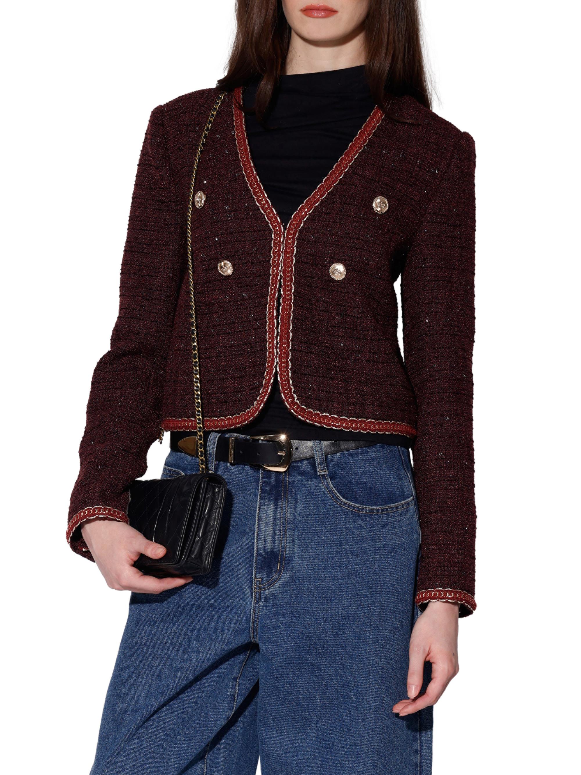 Click here for Walter Baker Womens Elodie Cropped Jacket - Bordea... prices