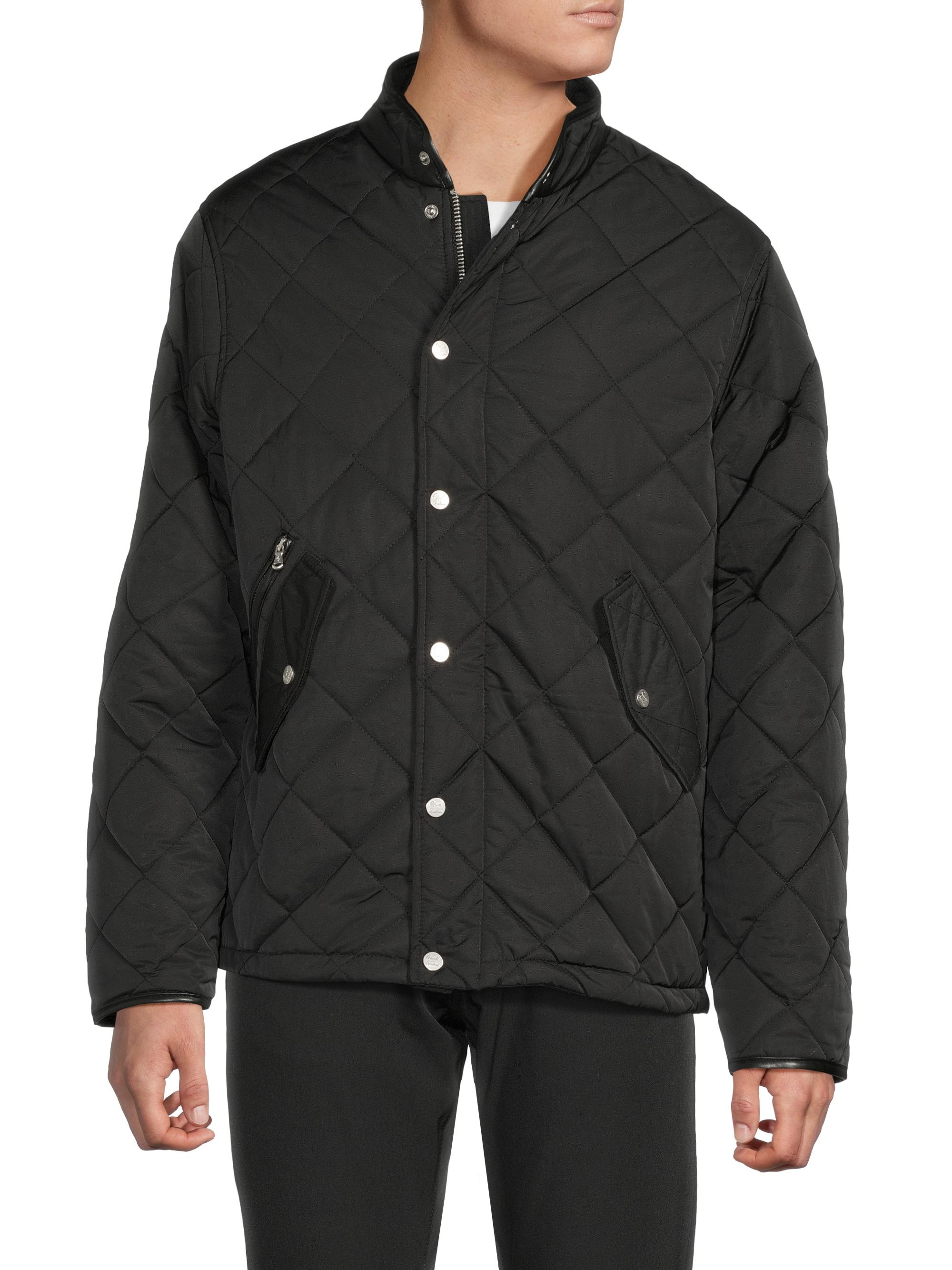 Click here for Robert Graham Mens Quilted Field Jacket - Black -... prices