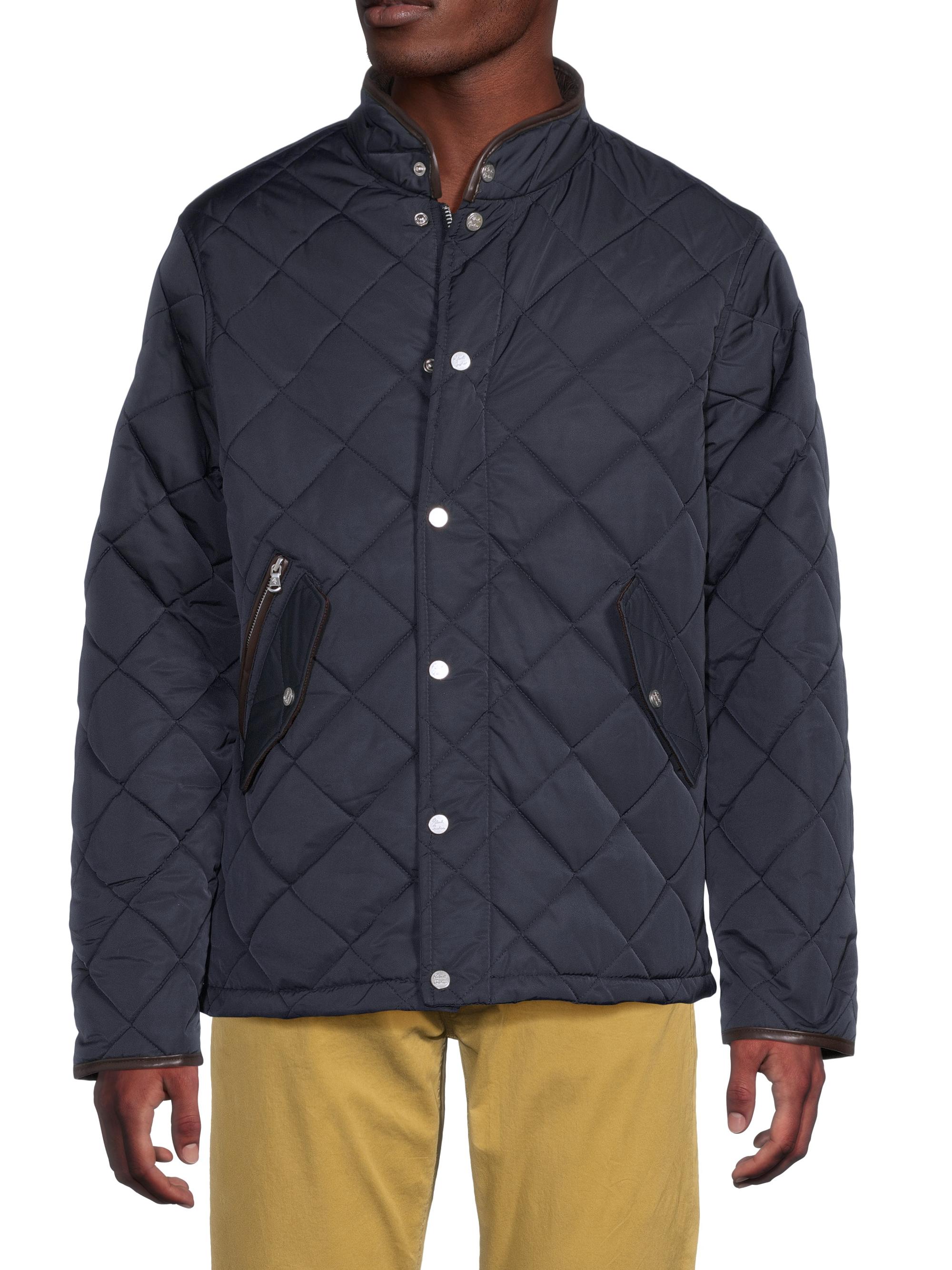 Click here for Robert Graham Mens Quilted Field Jacket - Navy - S... prices