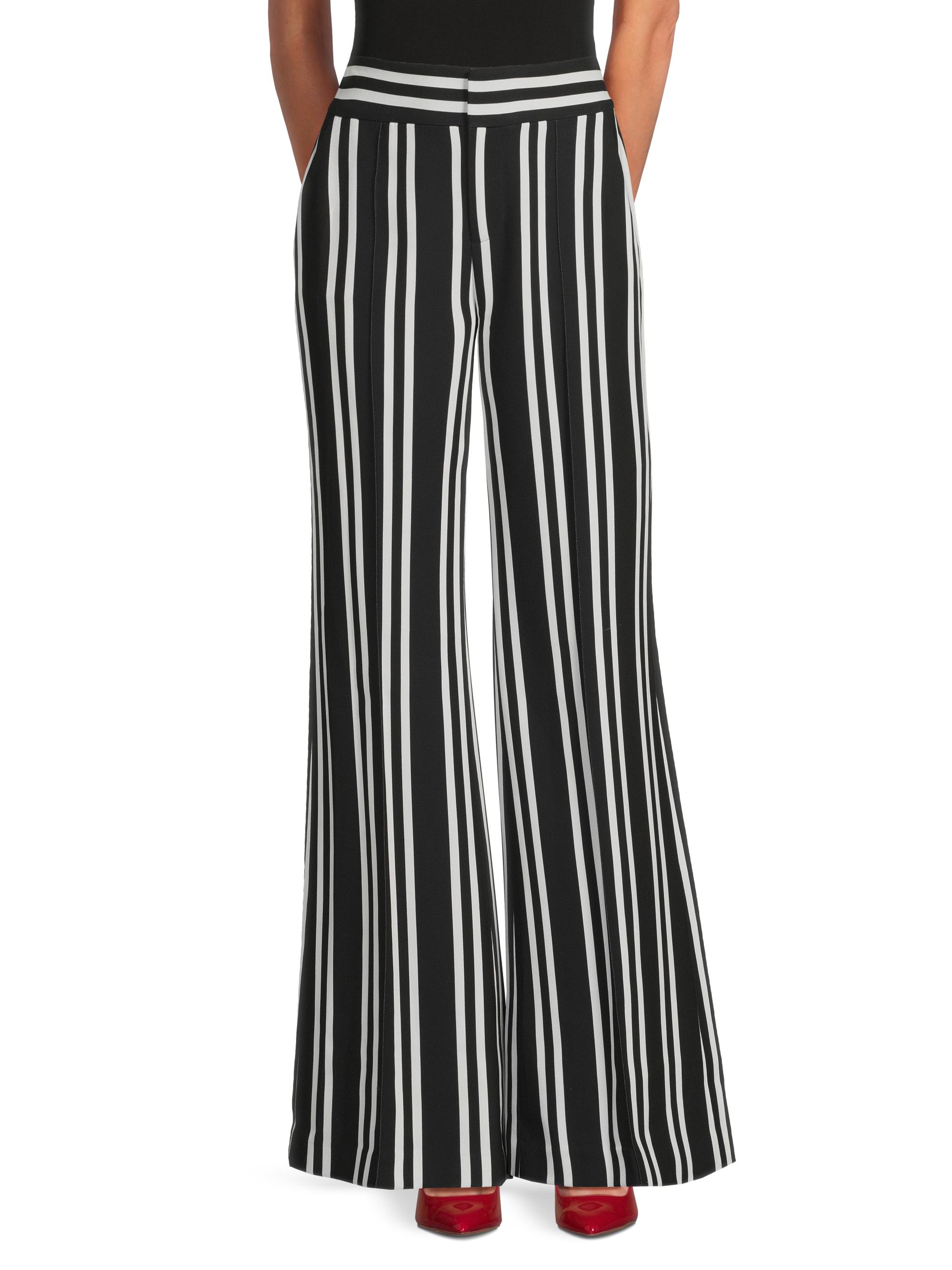 Click here for Alice + Olivia Womens Dylan High-Rise Striped Wide... prices