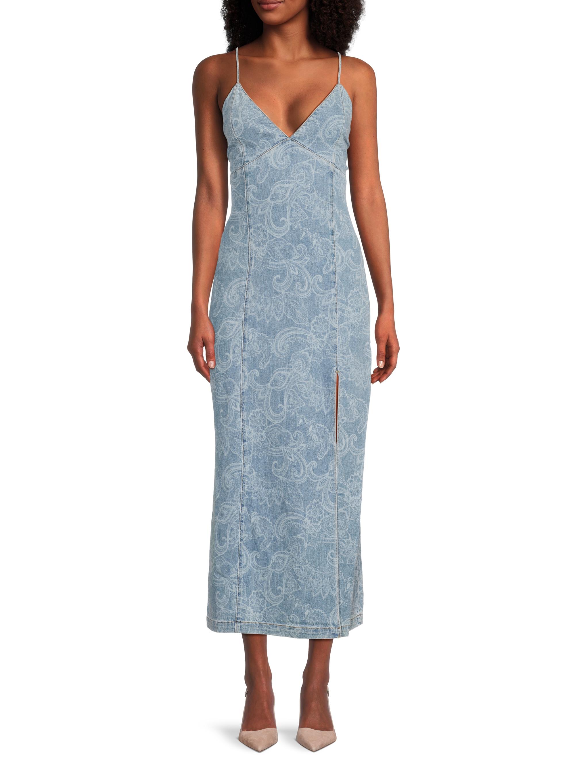 Click here for Alice + Olivia Womens Paisley Denim Maxi Dress - L... prices