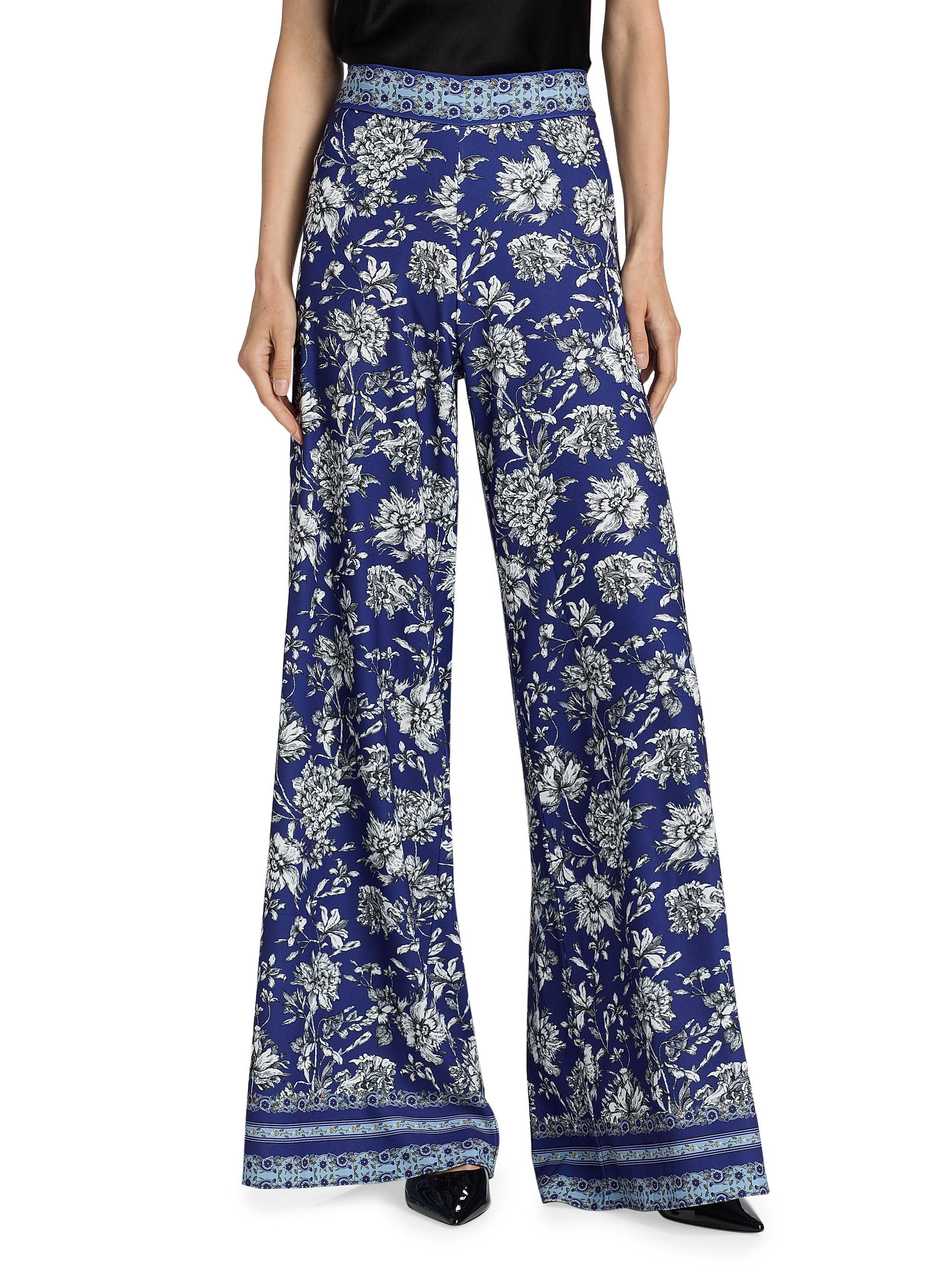 Click here for Alice + Olivia Womens Athena Floral Wide-Leg Pants... prices