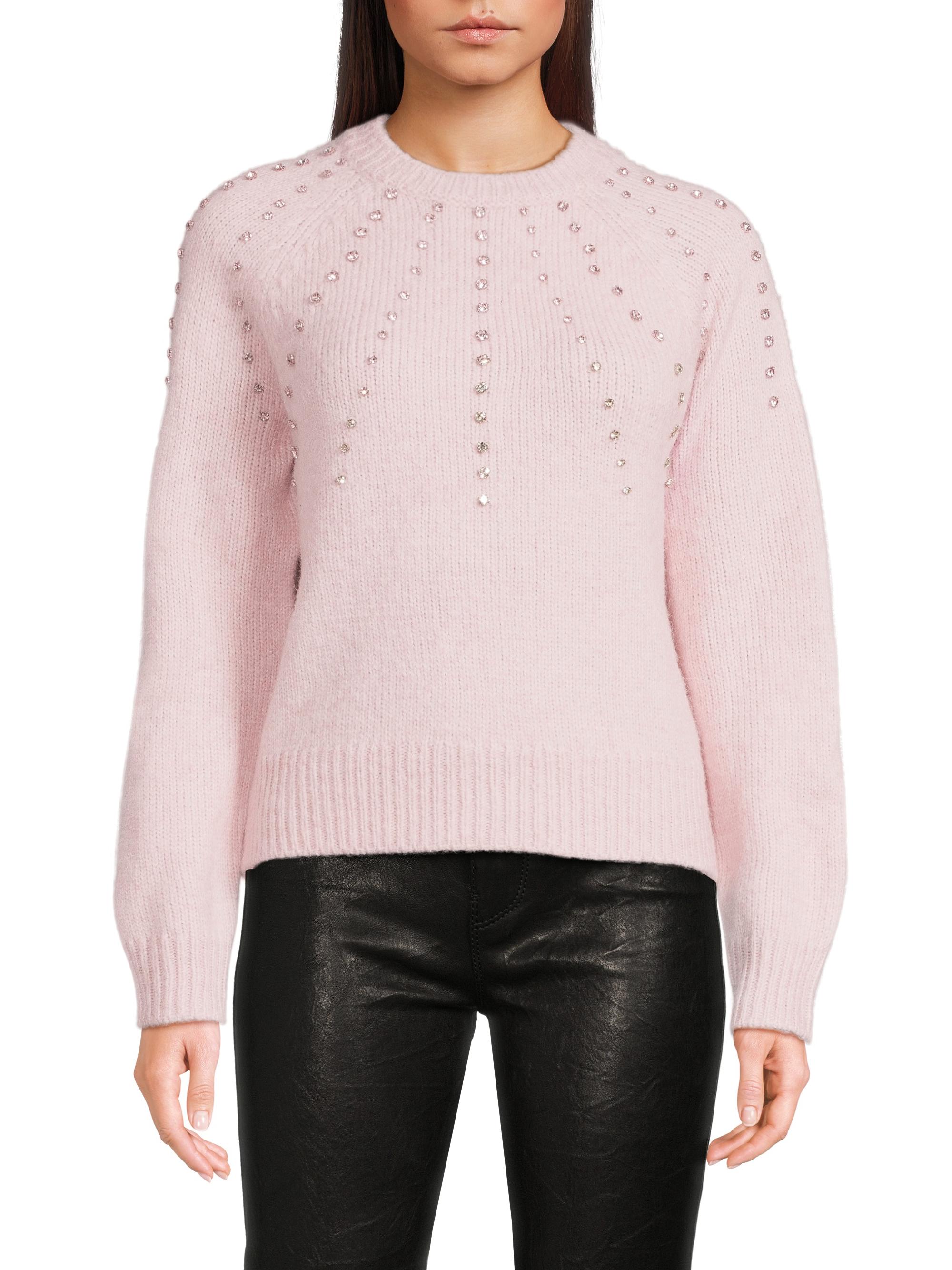 Click here for Design History Womens Embellished Crewneck Sweater... prices