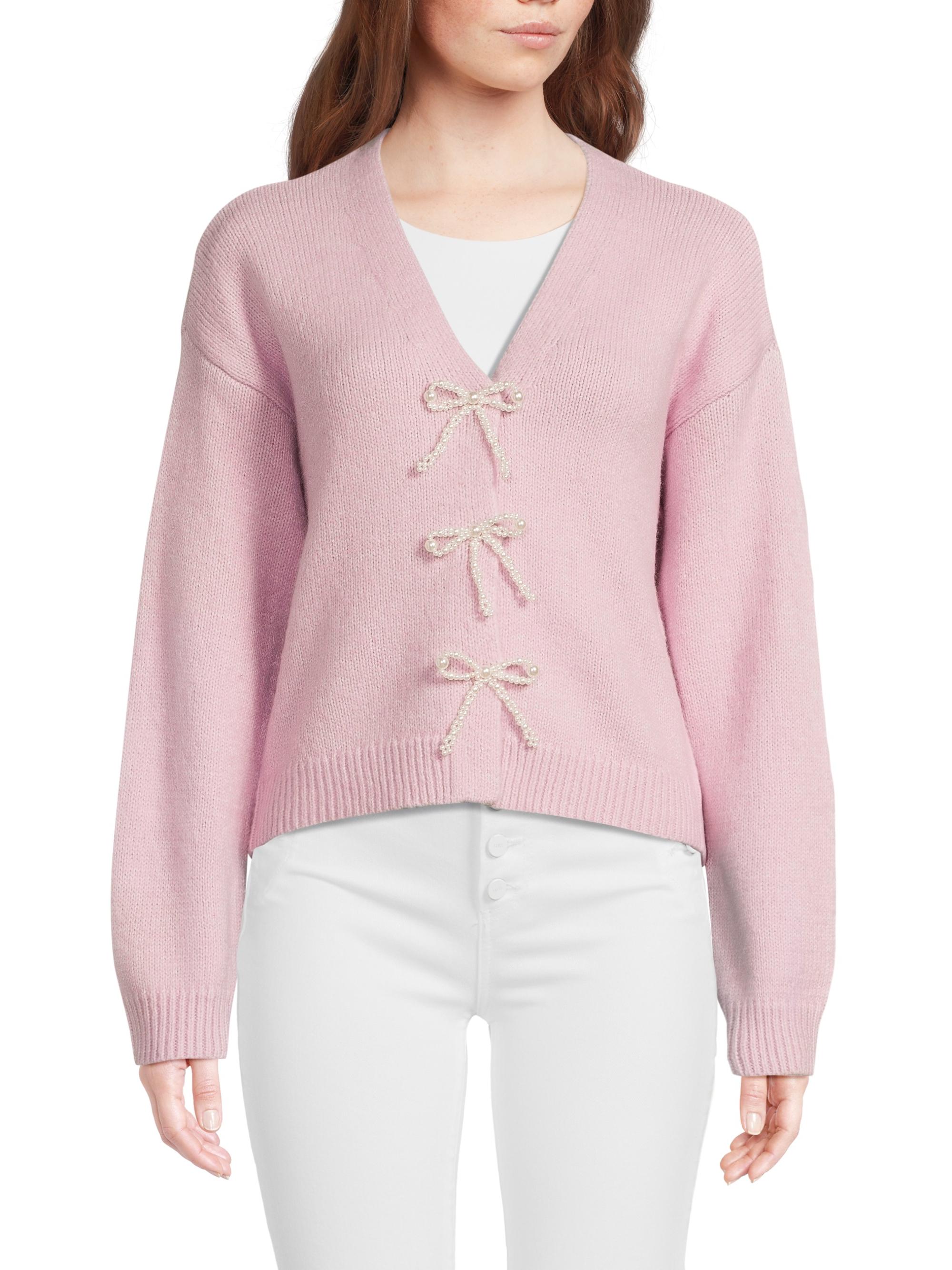 Click here for Design History Womens Bow-Tie Cardigan - Lavender... prices