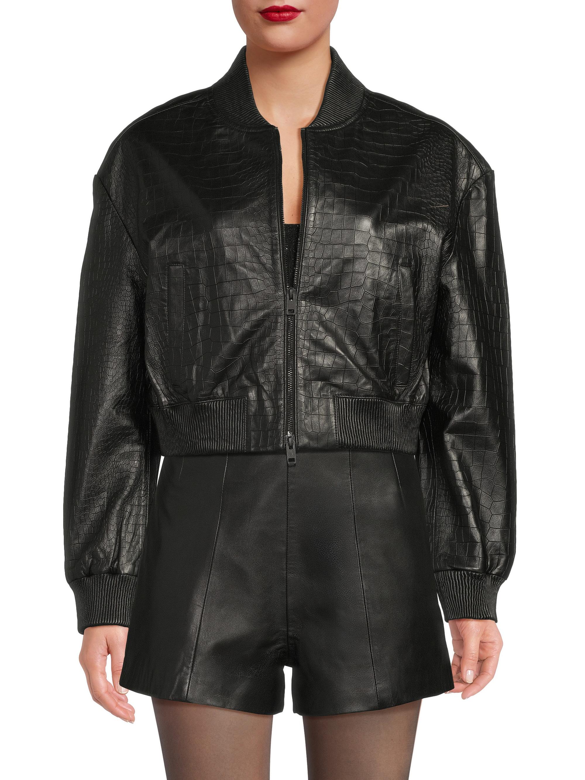 Click here for Walter Baker Womens Rowan Croc-Embossed Leather Bo... prices