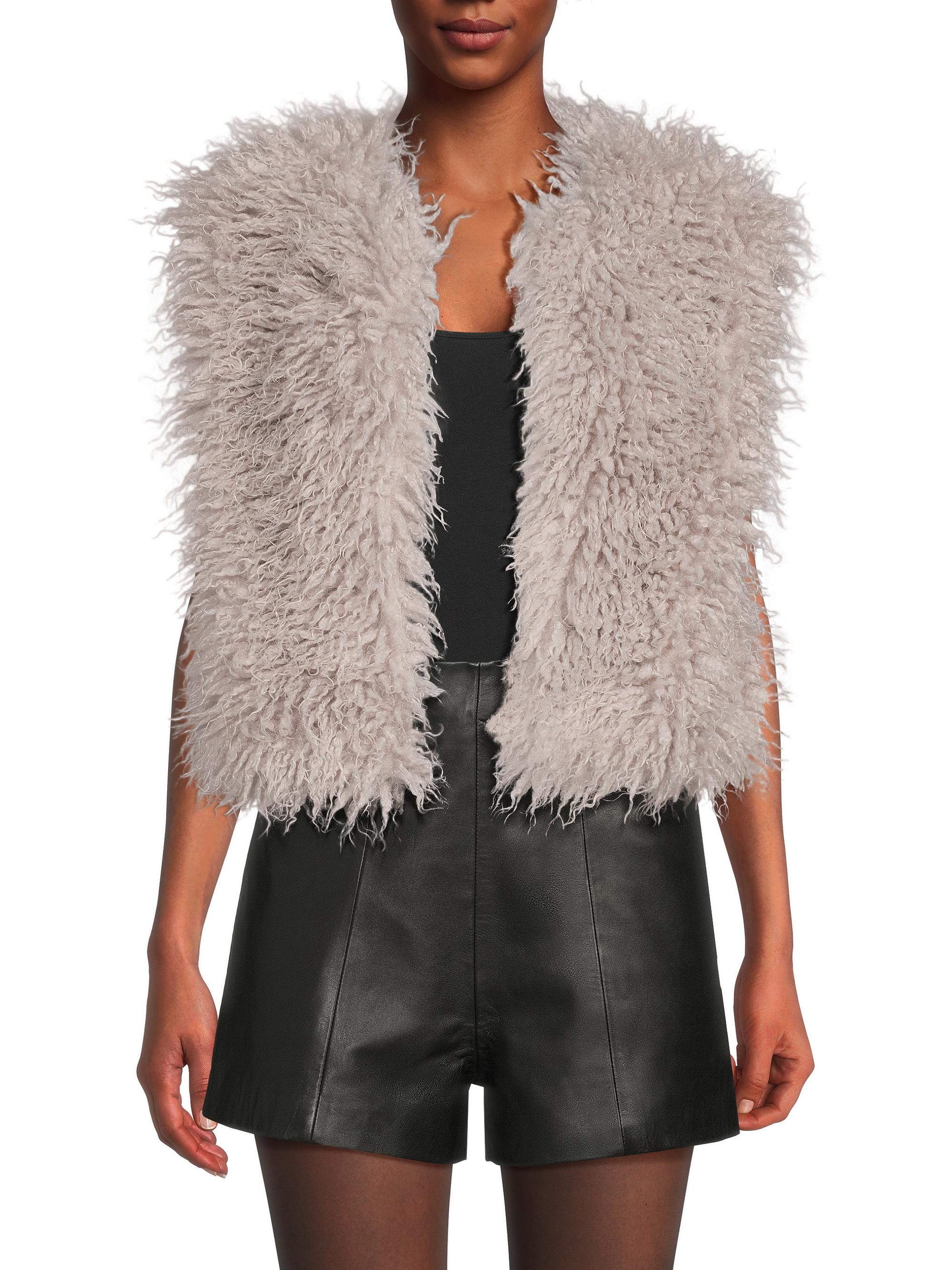 Click here for Walter Baker Womens Bellamy Faux Fur Vest - Light... prices