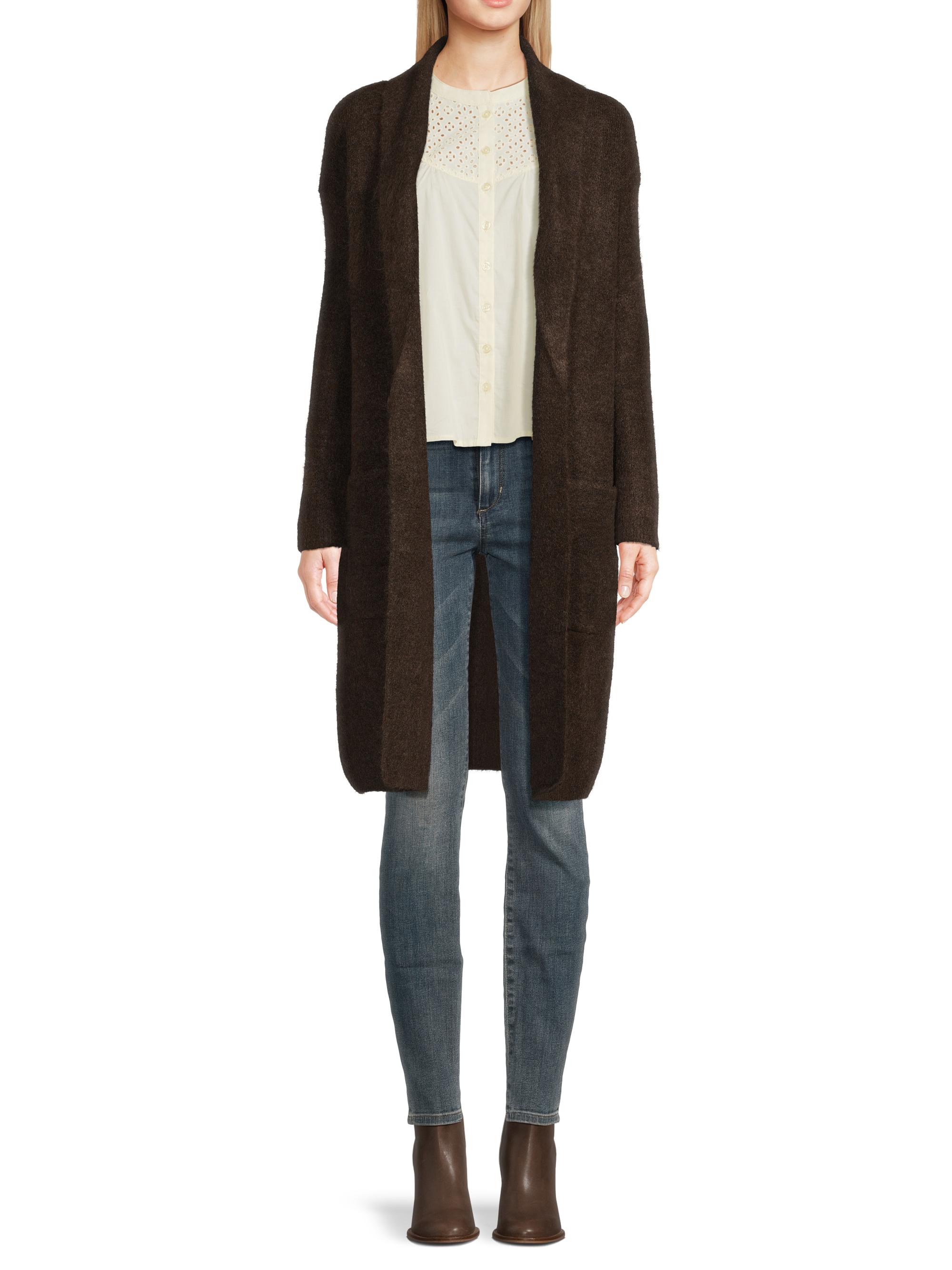 Click here for Joes Jeans Womens Plaid Open Front Cardigan - Choc... prices