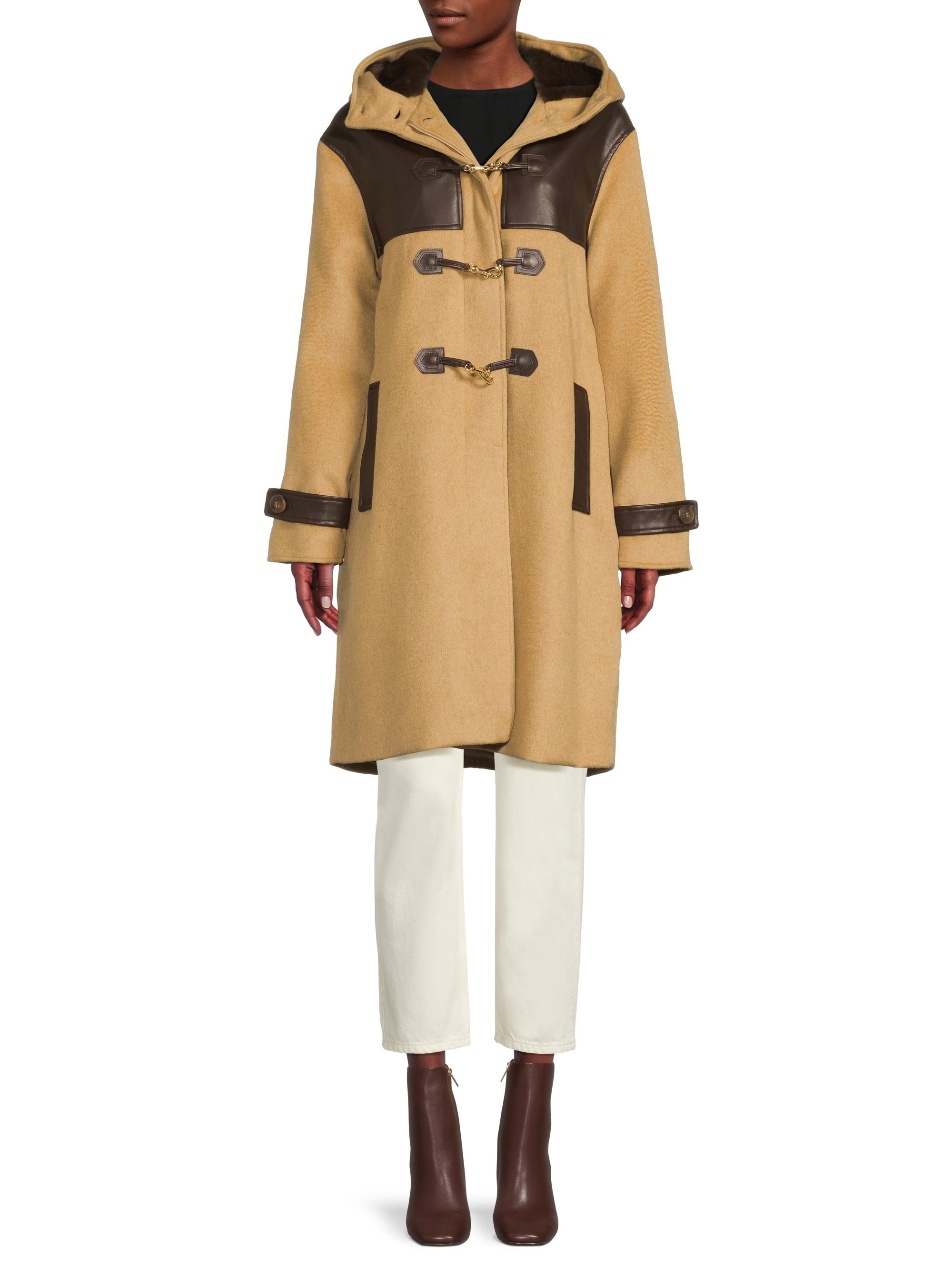 Click here for Rebecca Minkoff Womens Faux-Leather Yoke Toggle Co... prices