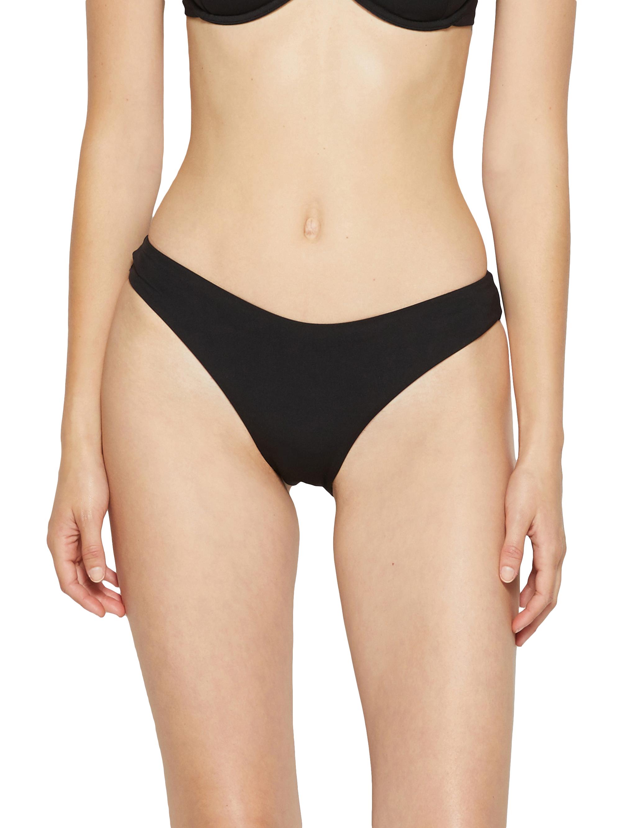 Click here for Simkhai Womens Zola Seamed Bikini Bottom - Black -... prices