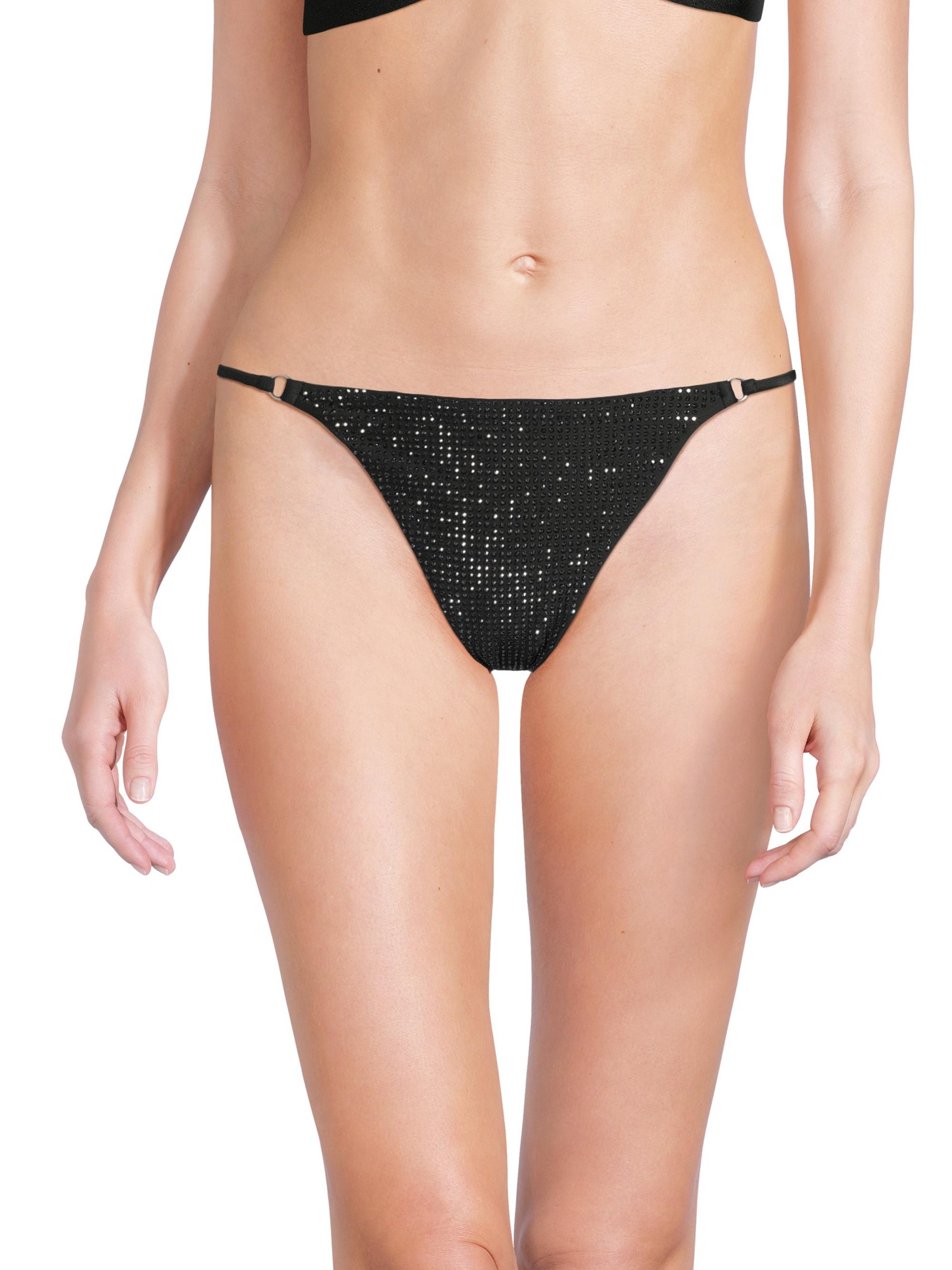 Click here for Simkhai Womens May Ring Bikini Bottoms - Black - S... prices