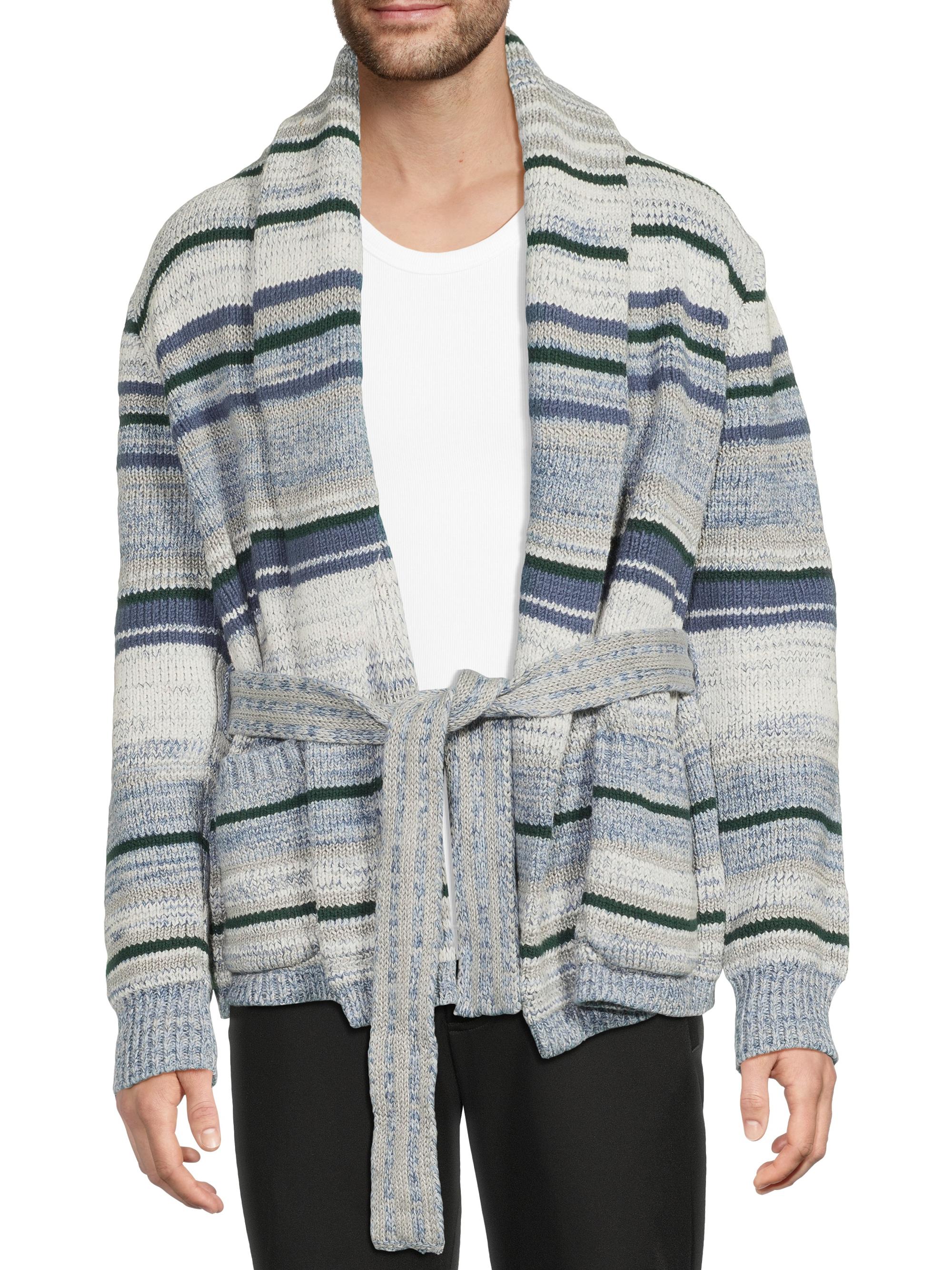 Click here for Simkhai Mens Keenan Space-D Belted Cardigan - Blue... prices