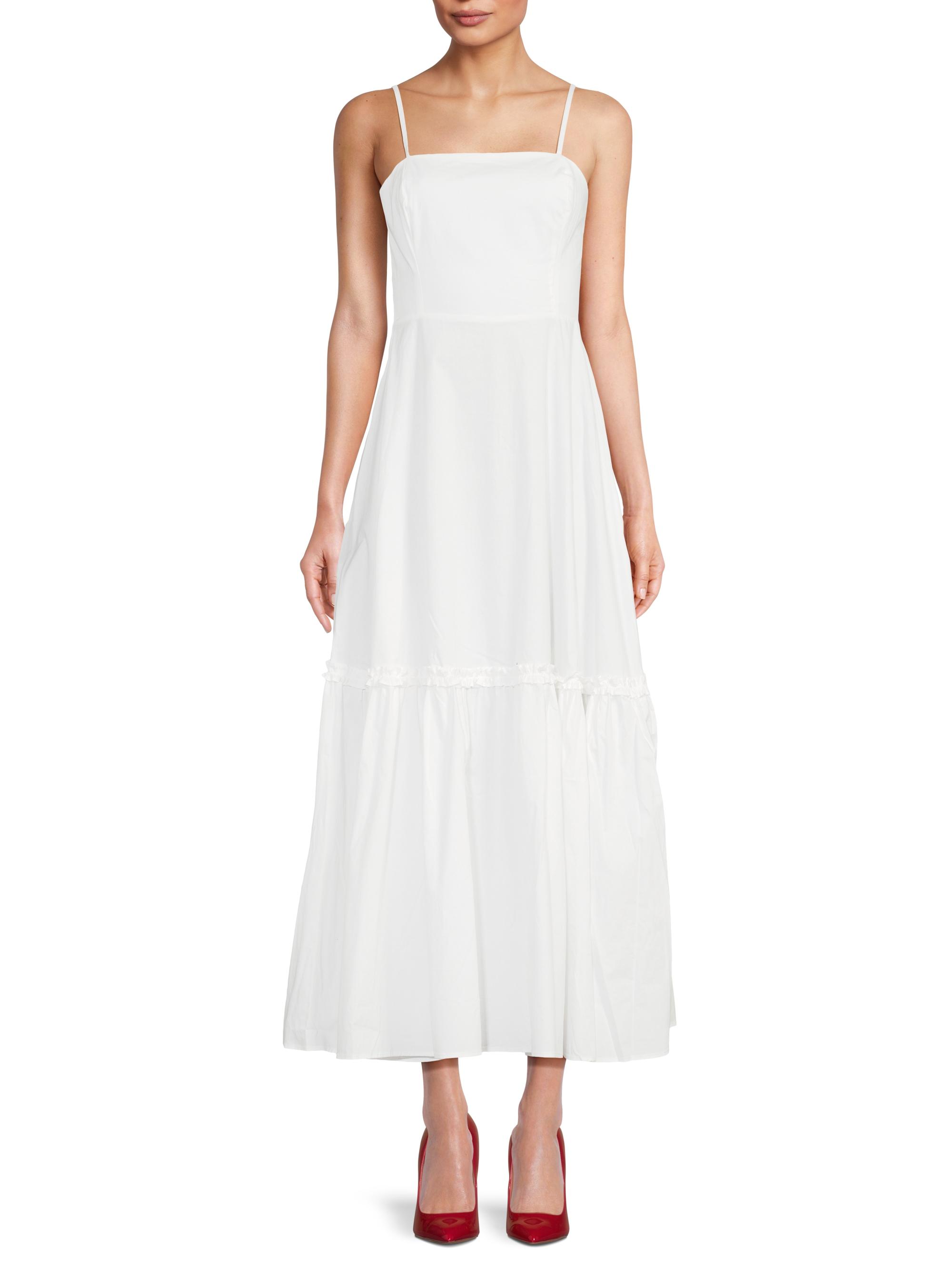 Click here for Weworewhat Womens Ruffle Flare Midi-Dress - Classi... prices