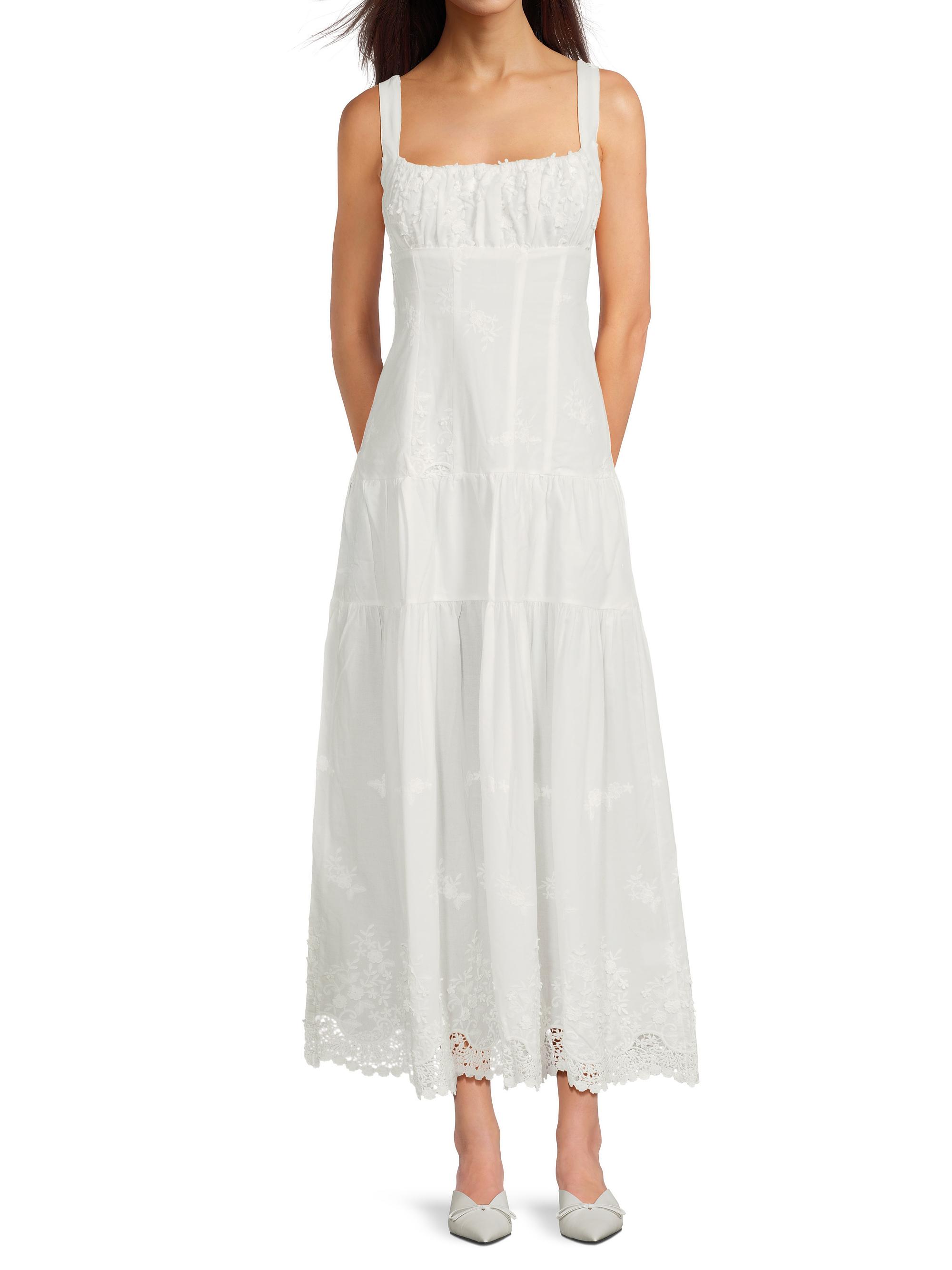 Click here for Weworewhat Womens Embroidered Cotton Maxi Dress -... prices