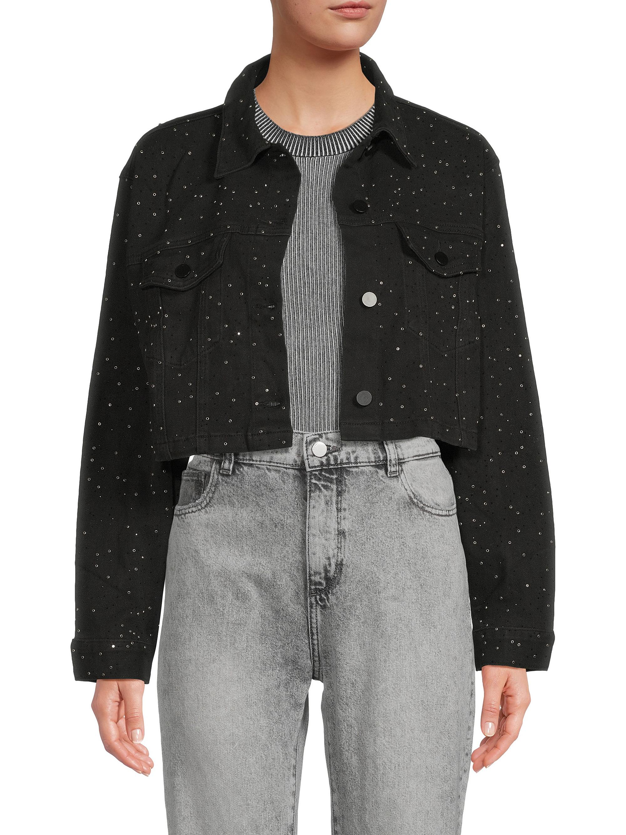 Click here for Vintage Havana Womens Rhinestone Stretch Denim Cro... prices