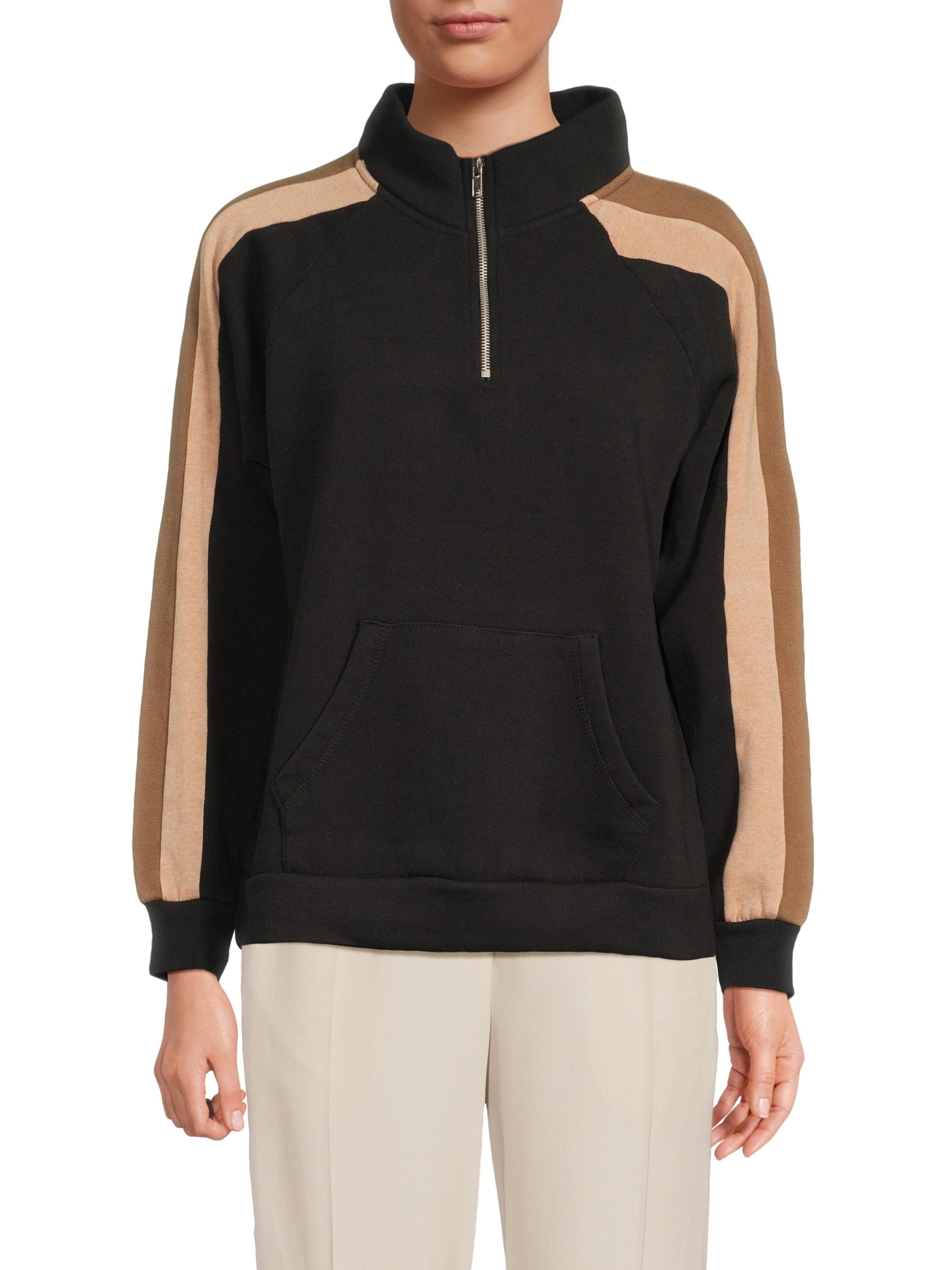 Click here for Vintage Havana Womens Burnout Fleece Colorblock Qu... prices