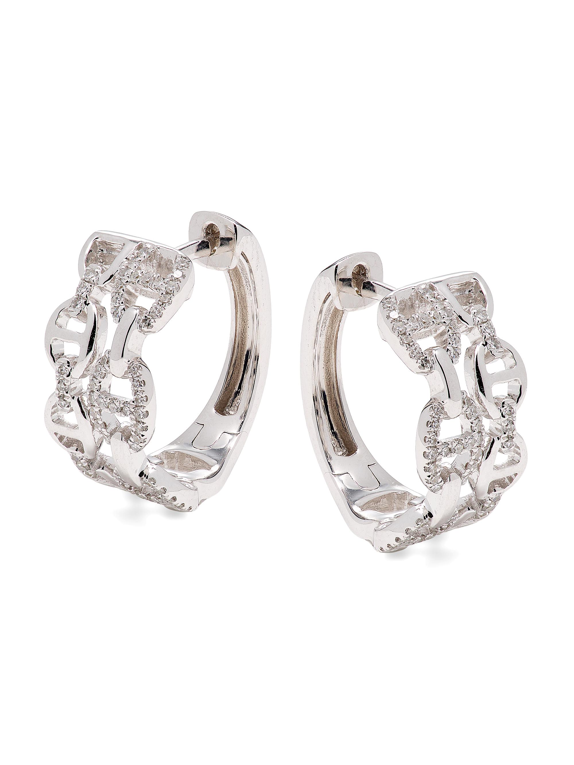 Click here for Effy Womens 14K White Gold & 0.31 TCW Diamond Hugg... prices