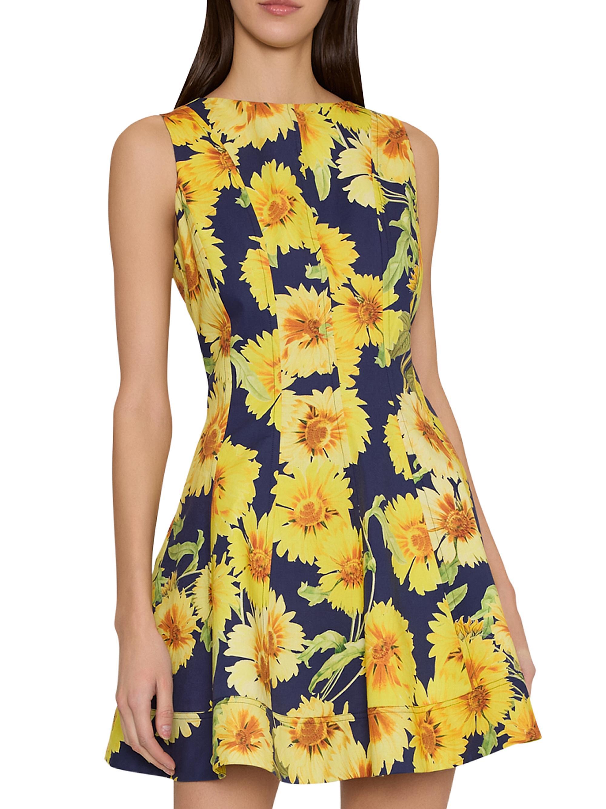 Click here for Milly Womens Poppy Sunflower Stretch-Cotton Poplin... prices