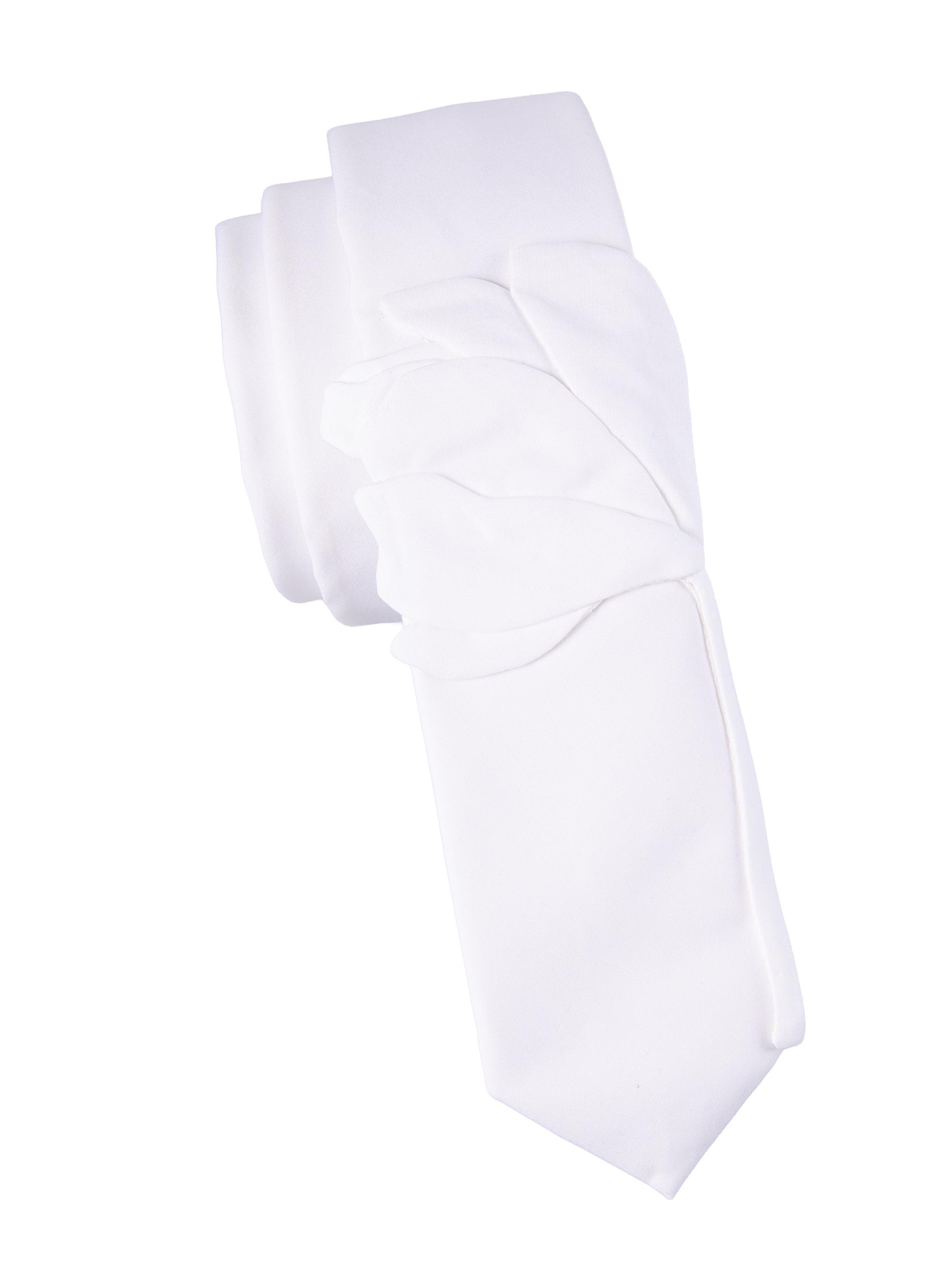 Click here for Valentino Garavani Mens Cotton Slim Tie - White prices