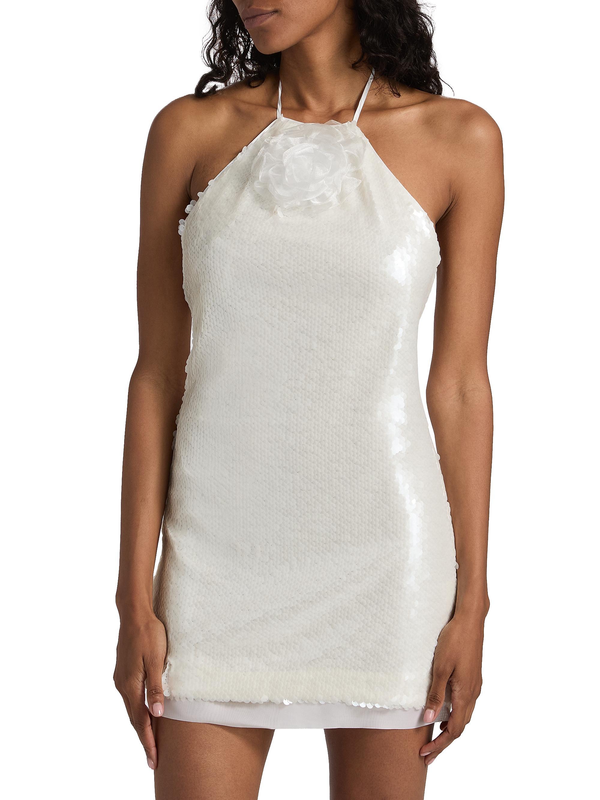 Click here for Toccin Womens Micky Rosette-Detailed Sequined Halt... prices