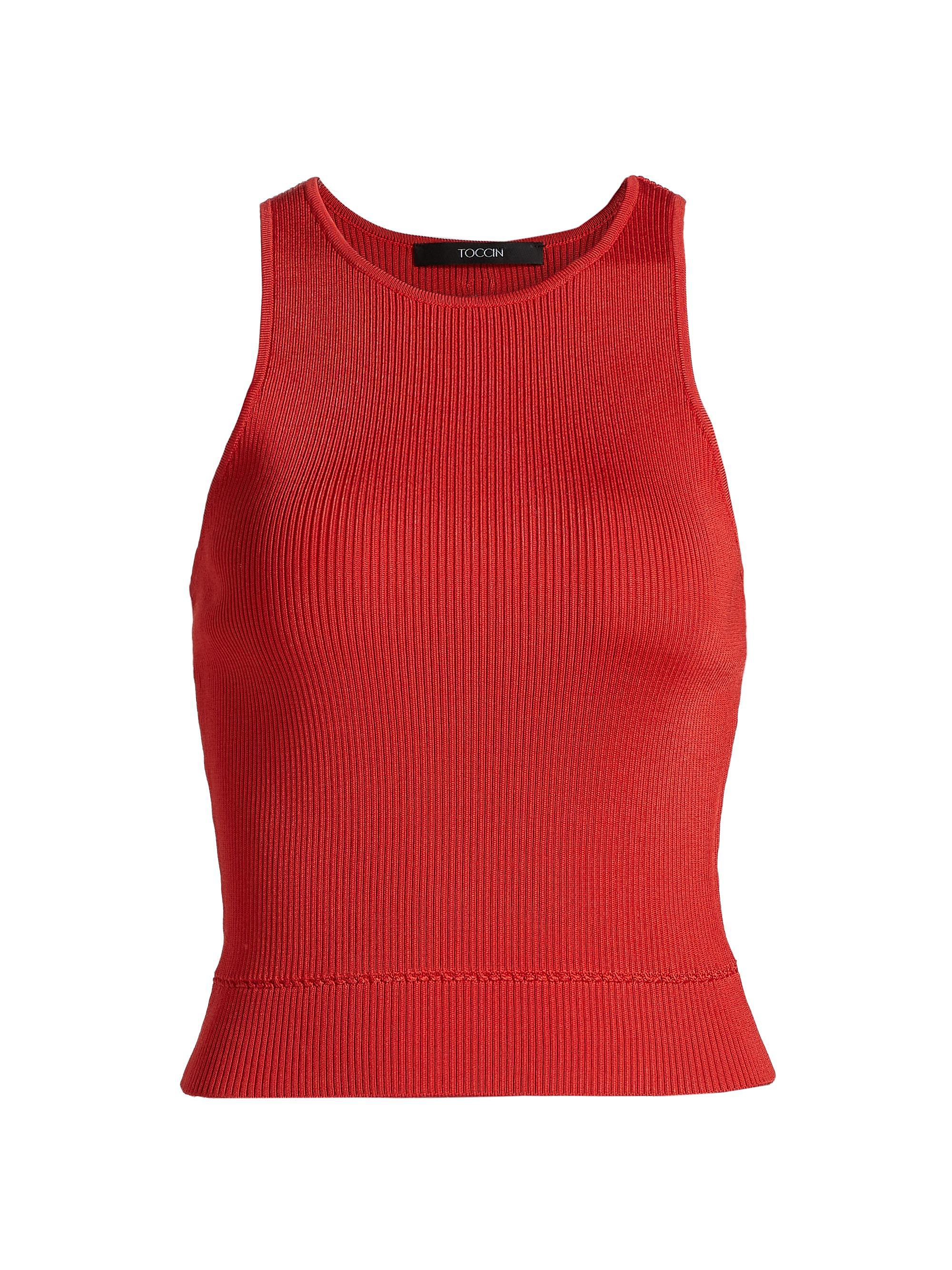 Click here for Toccin Womens Avery Racer Tank - Poppy - Size XL prices
