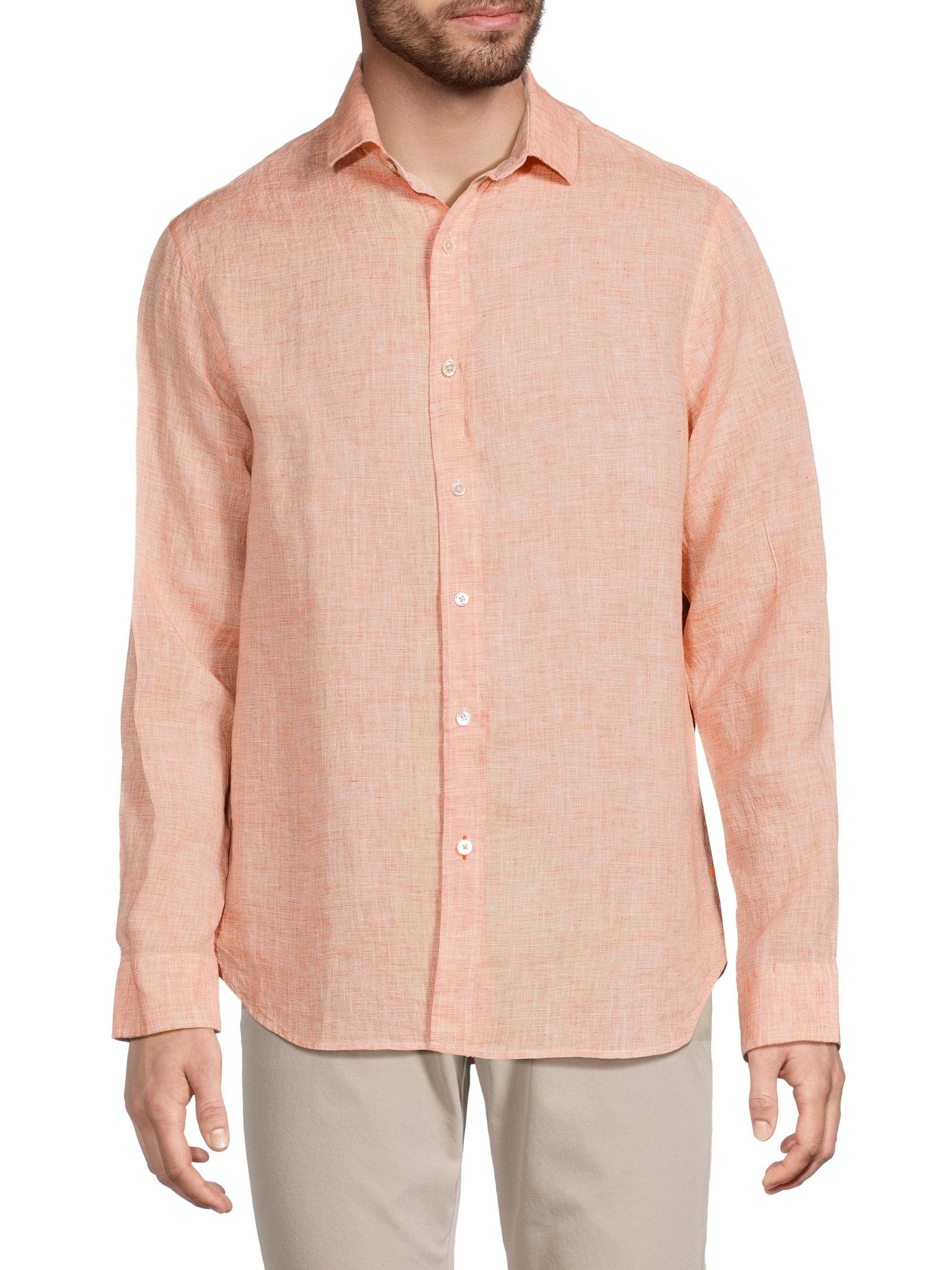 Click here for Swims Mens Amalfi End-On-End Linen Long-Sleeve Shi... prices