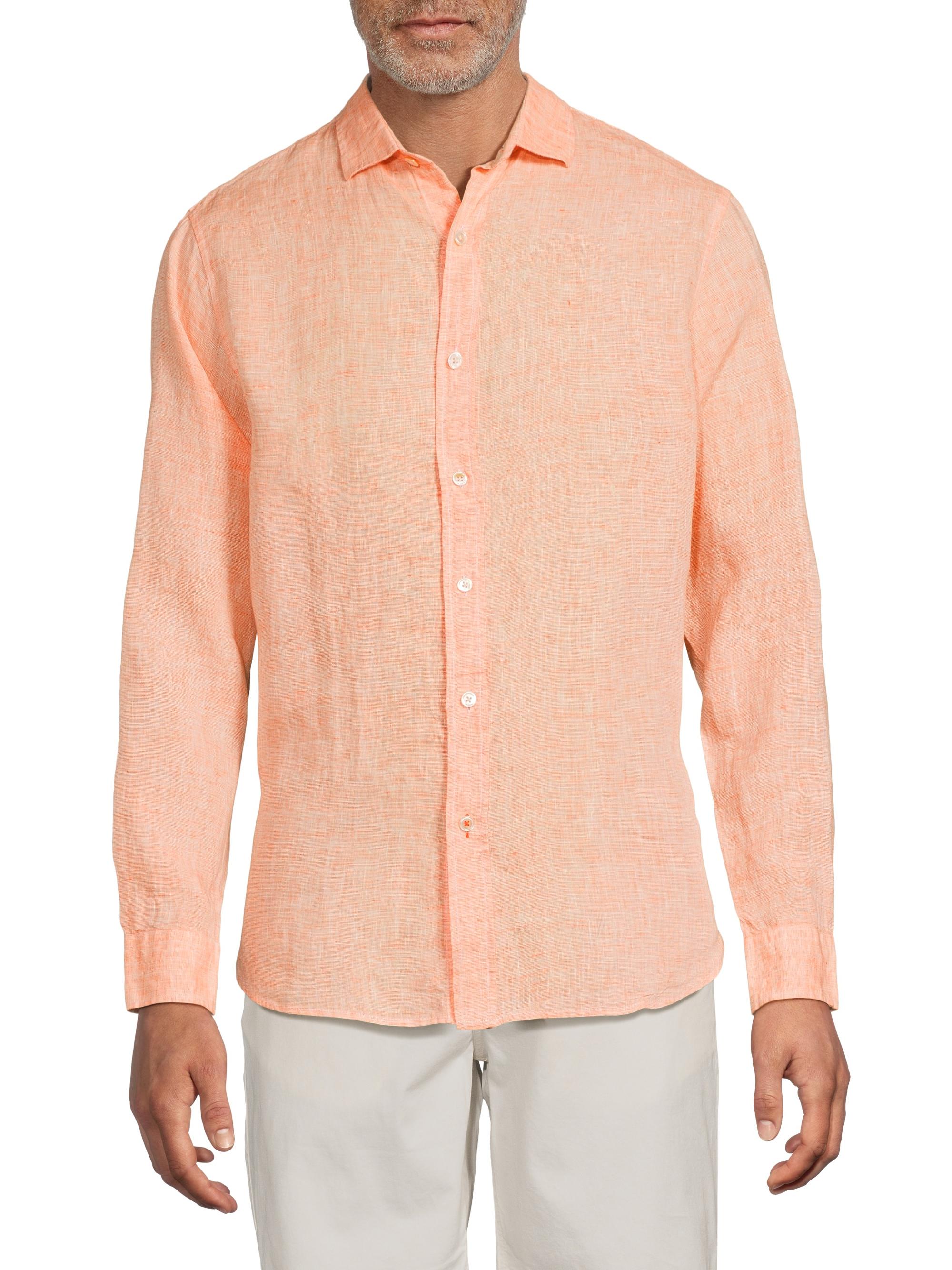 Click here for Swims Mens Amalfi End-On-End Linen Long-Sleeve Shi... prices