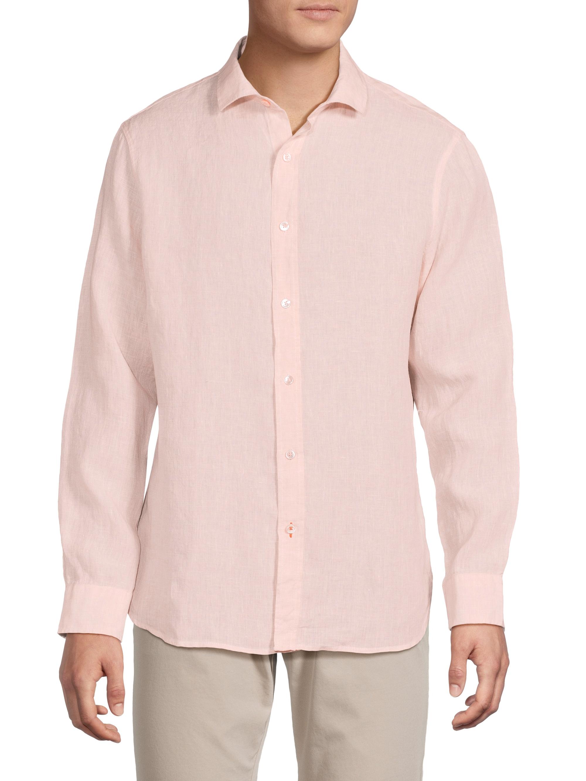 Click here for Swims Mens Amalfi End-On-End Linen Long-Sleeve Shi... prices