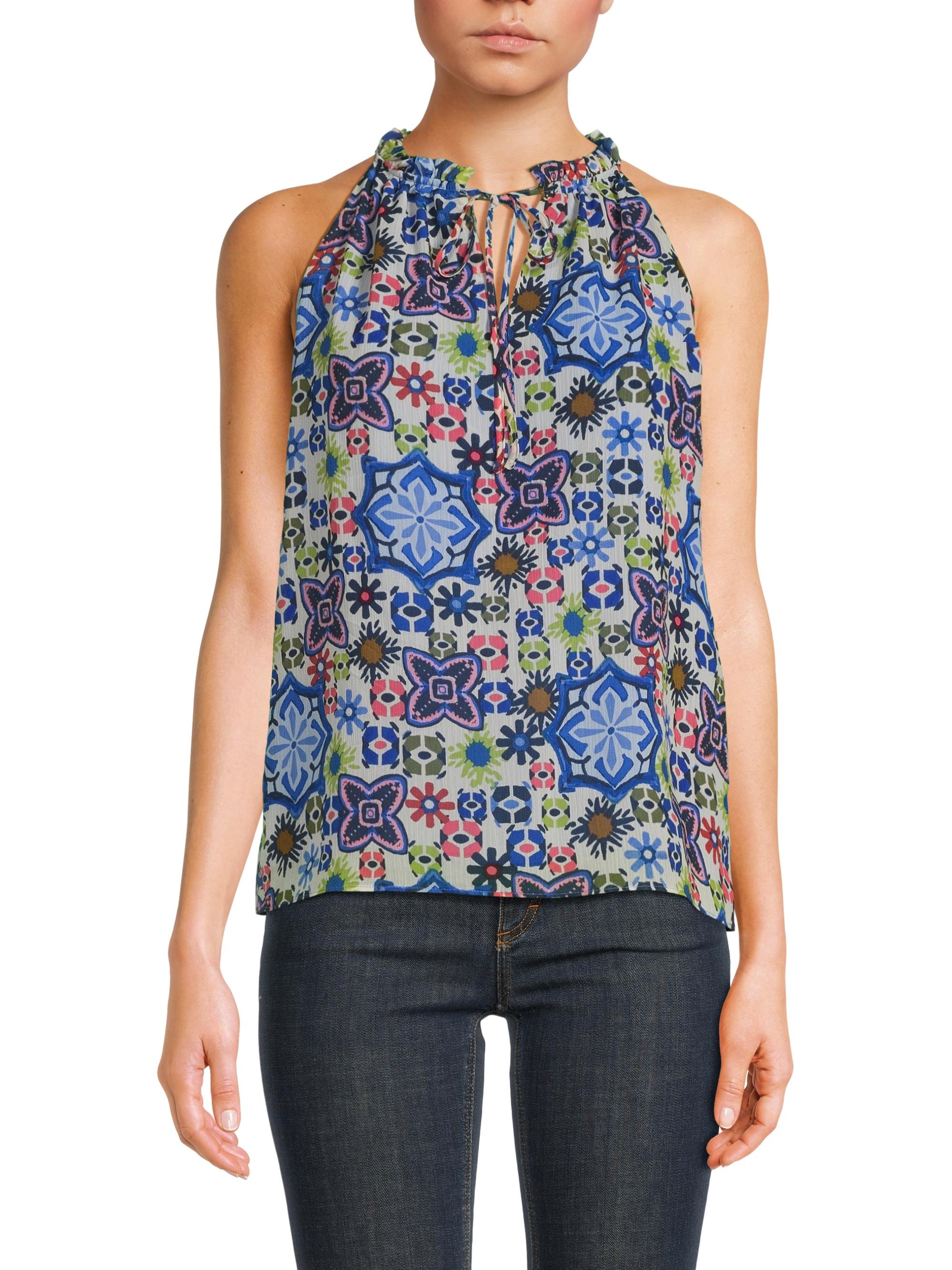 Click here for Ramy Brook Womens Gale Printed Top - Multi Media -... prices