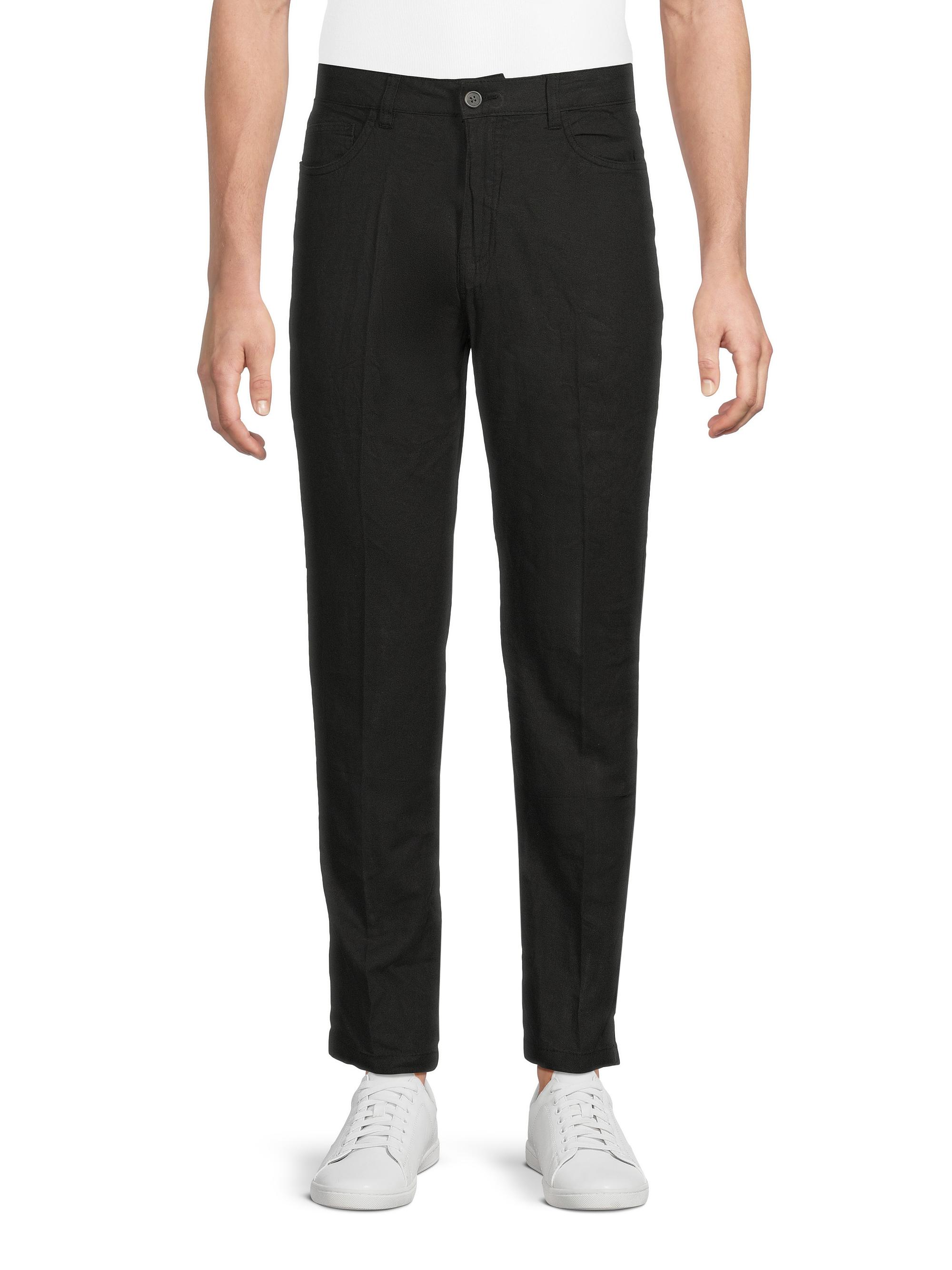 Click here for Saks Fifth Avenue Mens Linen-Blend Five-Pocket Pan... prices