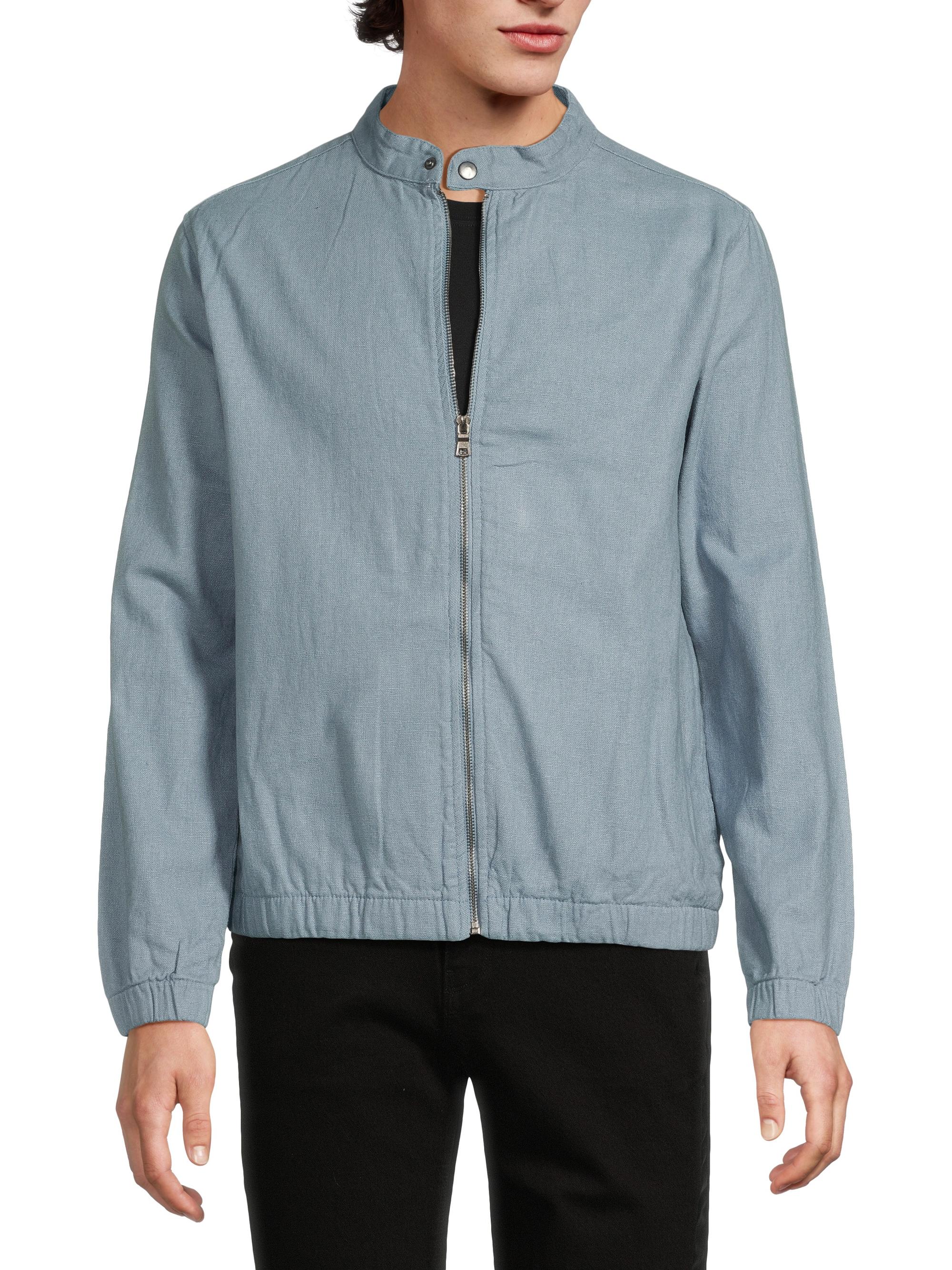 Click here for Saks Fifth Avenue Mens Linen-Blend Bomber Jacket -... prices
