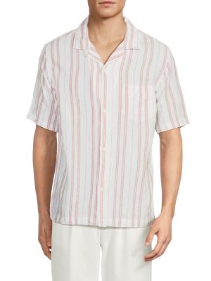 Click here for Saks Fifth Avenue Mens Linen Blend Short-Sleeve Va... prices